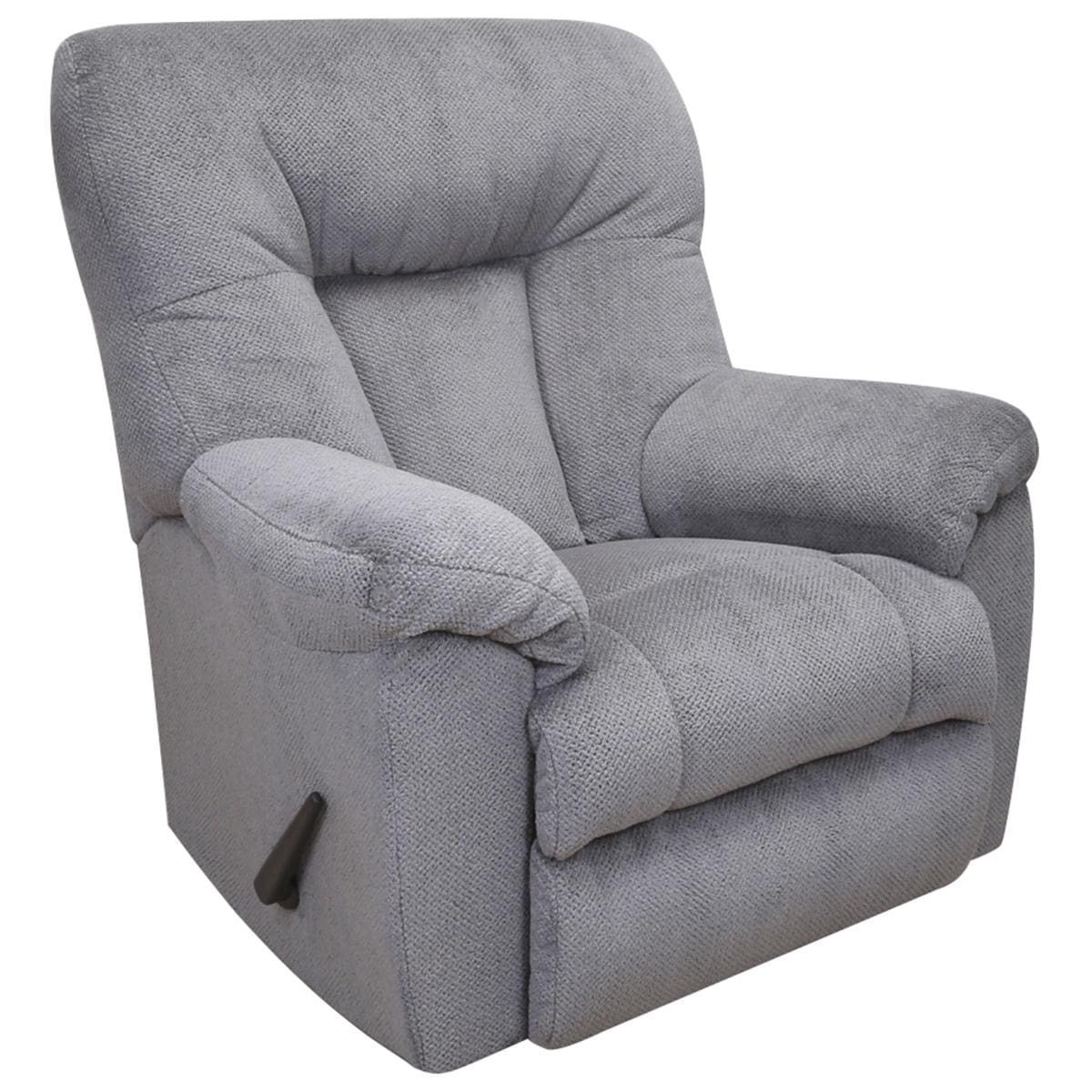 Moore Furniture Connery Swivel Rocker Recliner in Slate