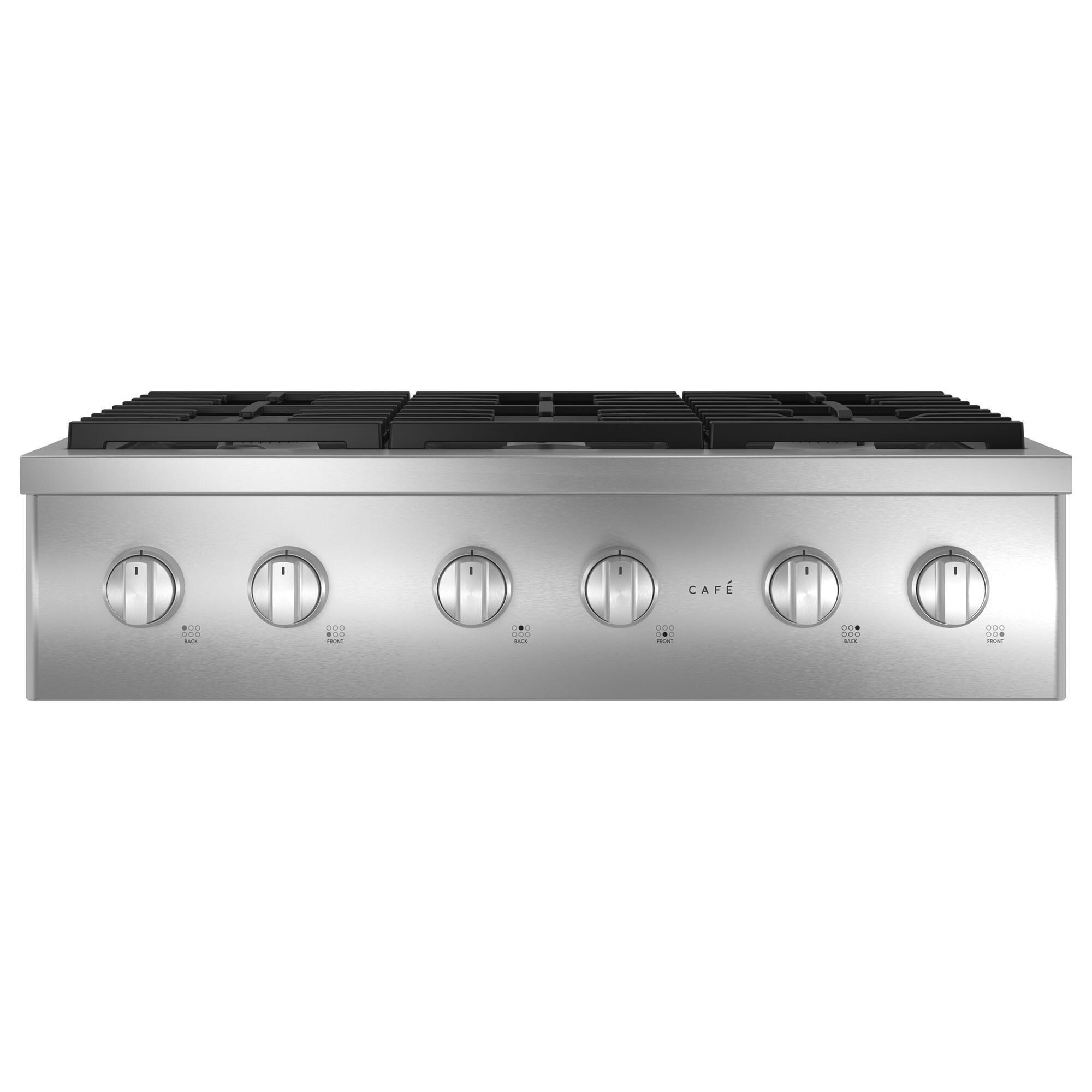 Cafe 36" Natural Gas Rangetop with 6-Burner in Stainless Steel and ...