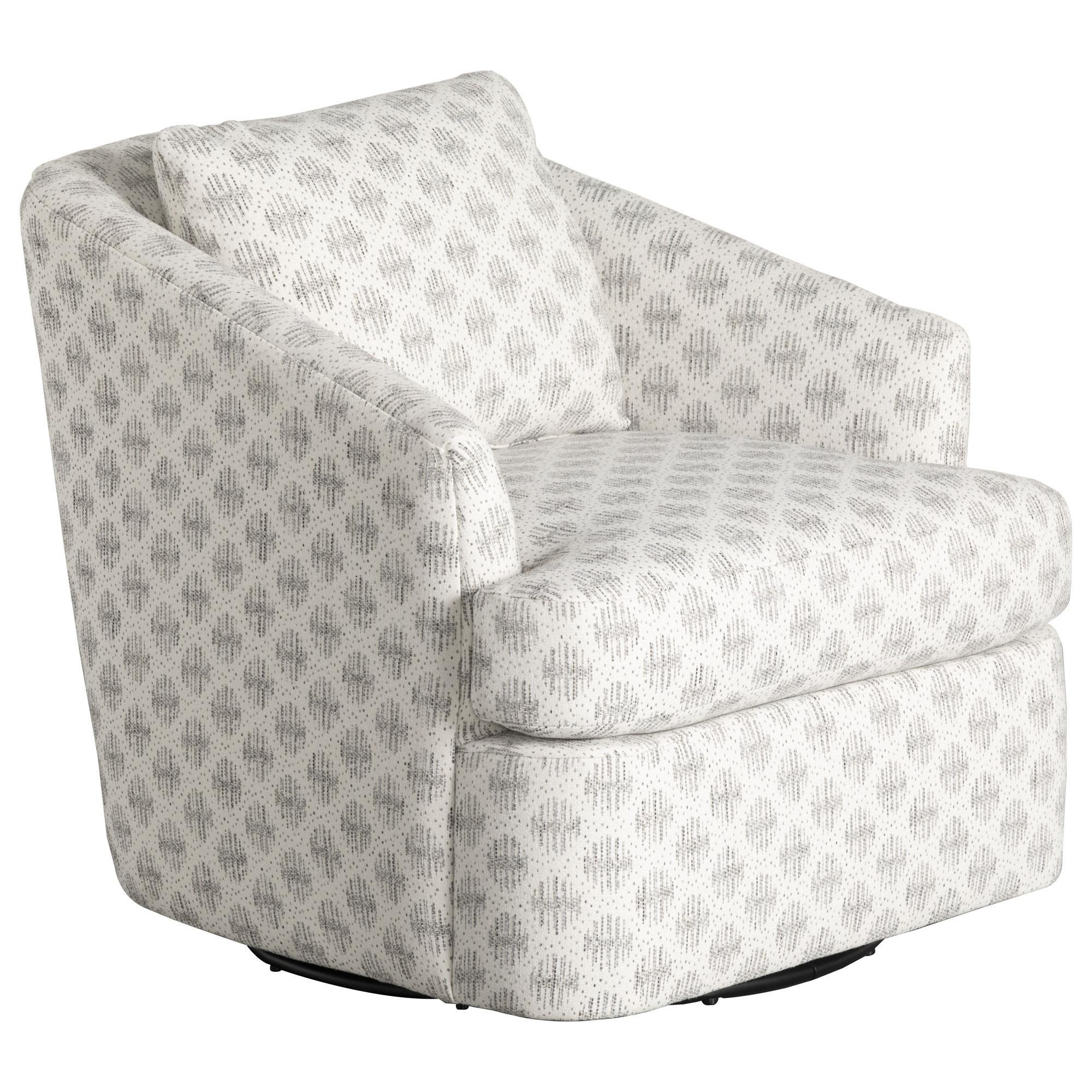 Fulton Home Harrison Swivel Chair in Nickel