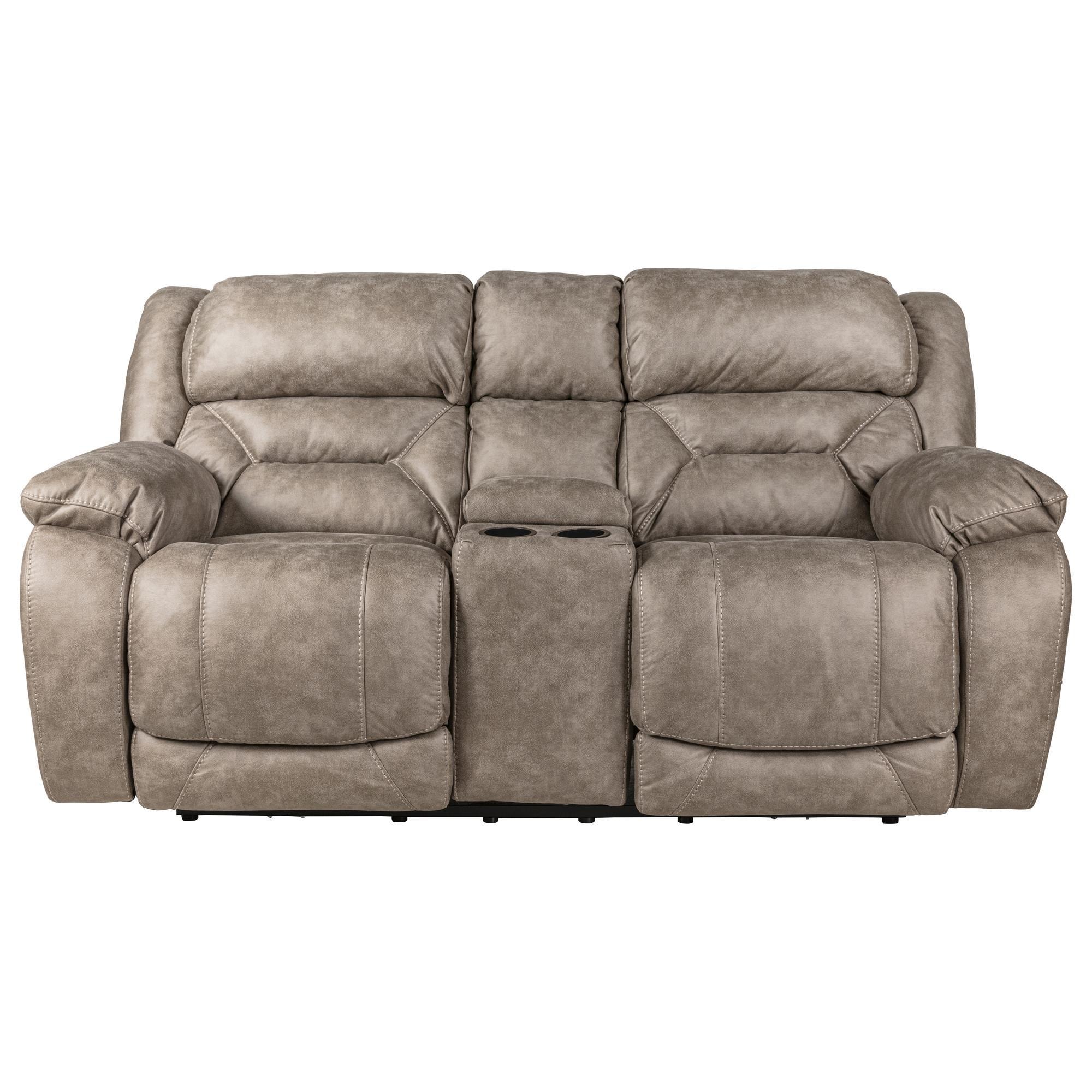 HomeStretch Skywalker Power Reclining Loveseat in Fog