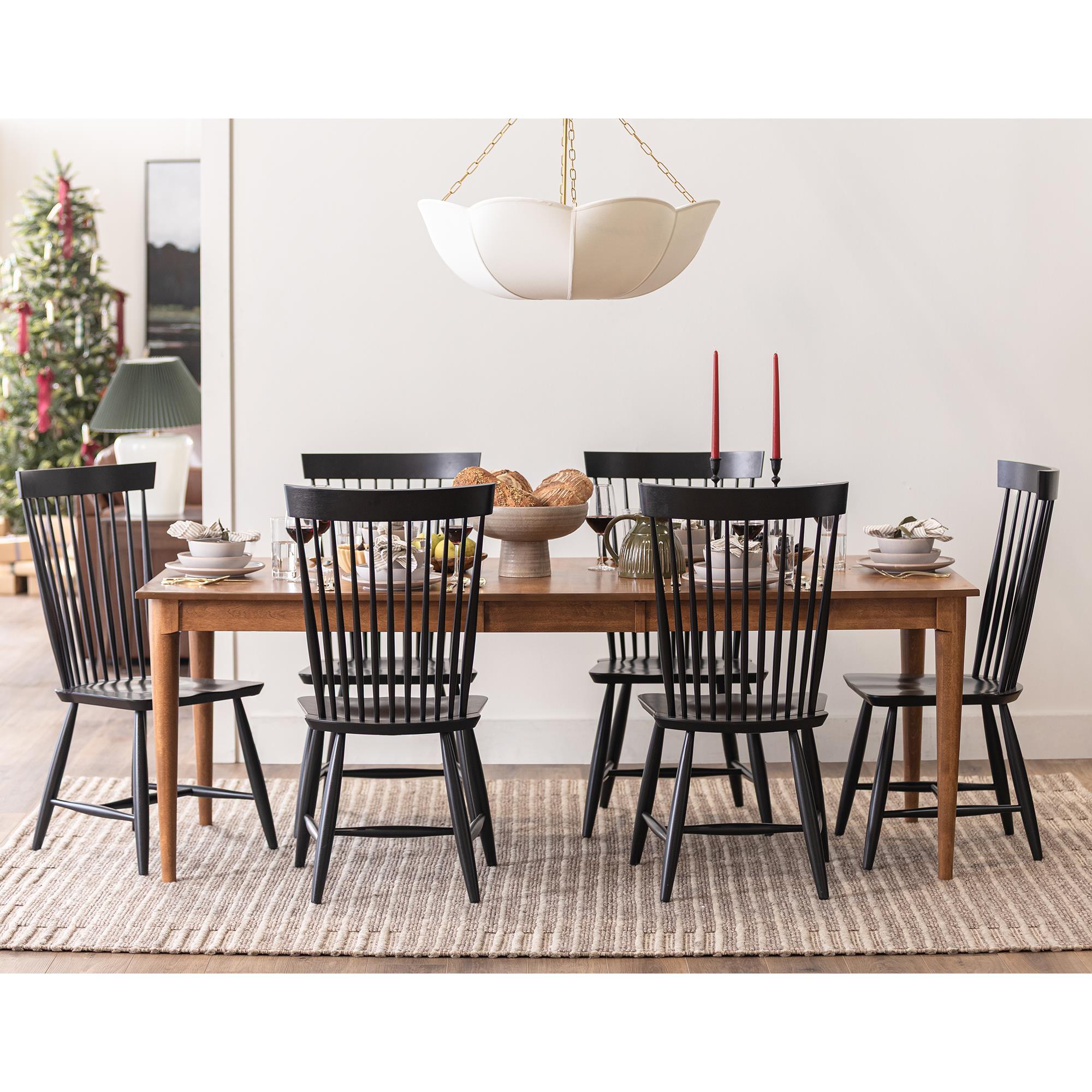 Canadel Core 7-Piece Rectangular Dining Set in Oak Washed and Black