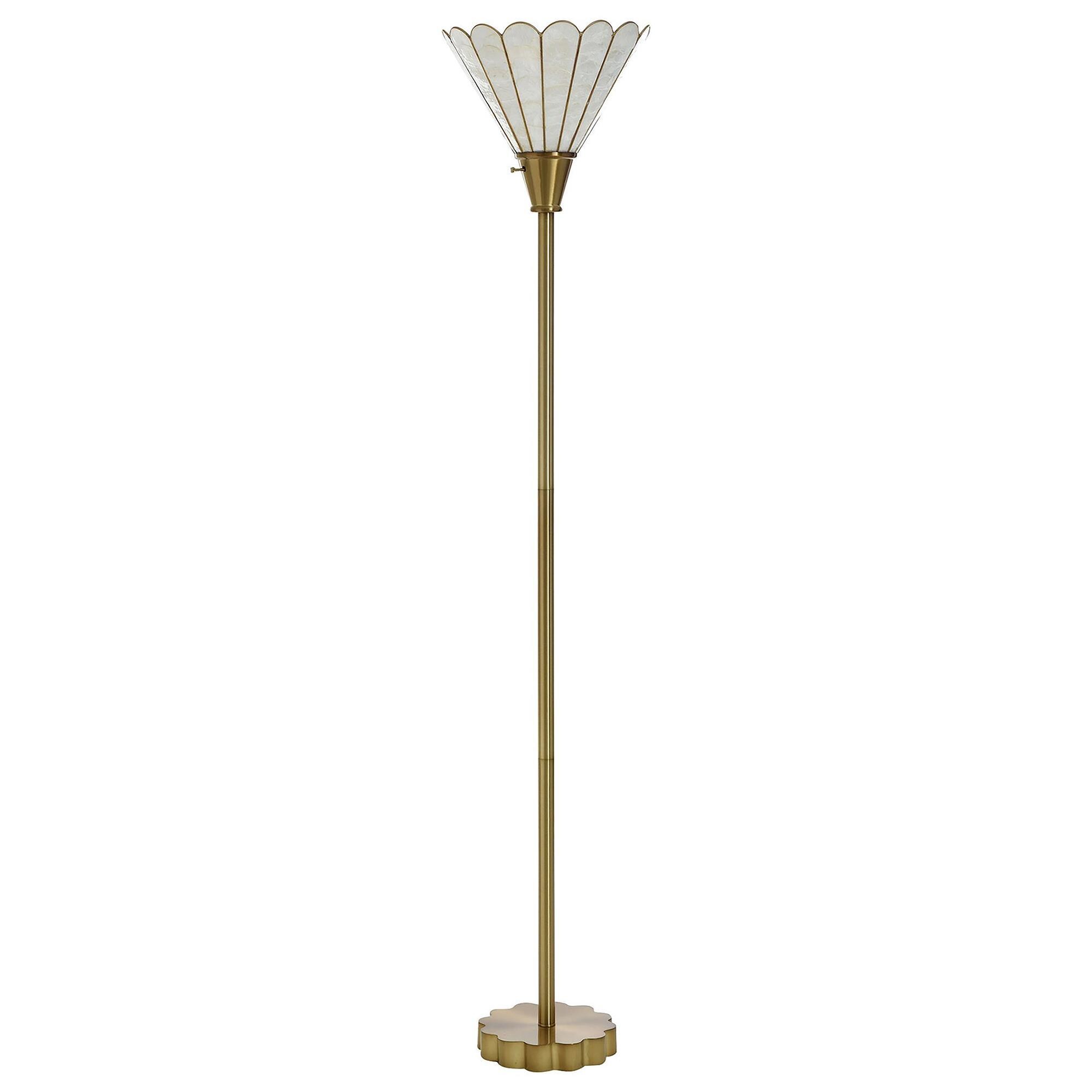 Flair Industries Verity Torchiere Lamp in Brass