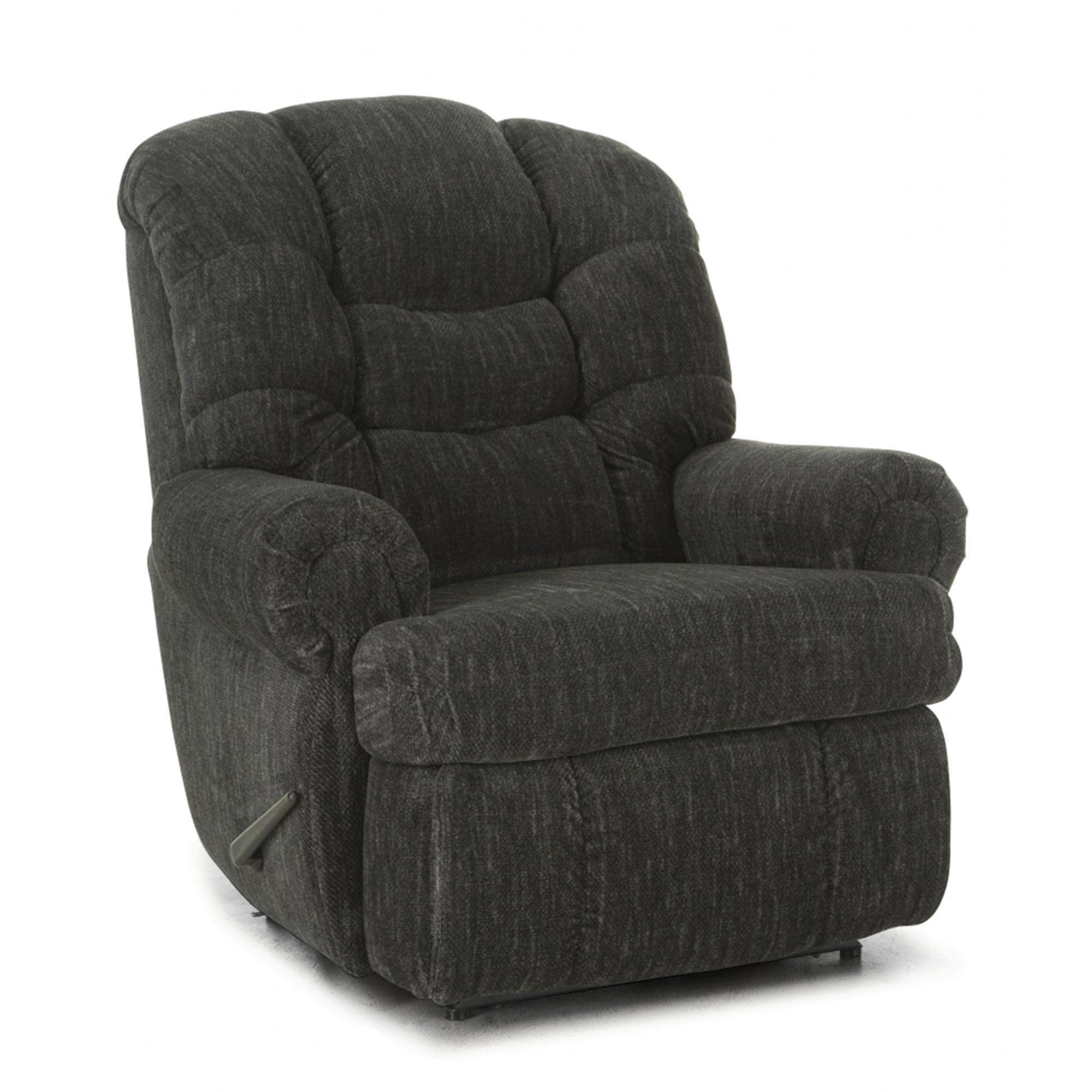 HomeStretch King Comfort Big Man Push Back Recliner in Mack Graphite