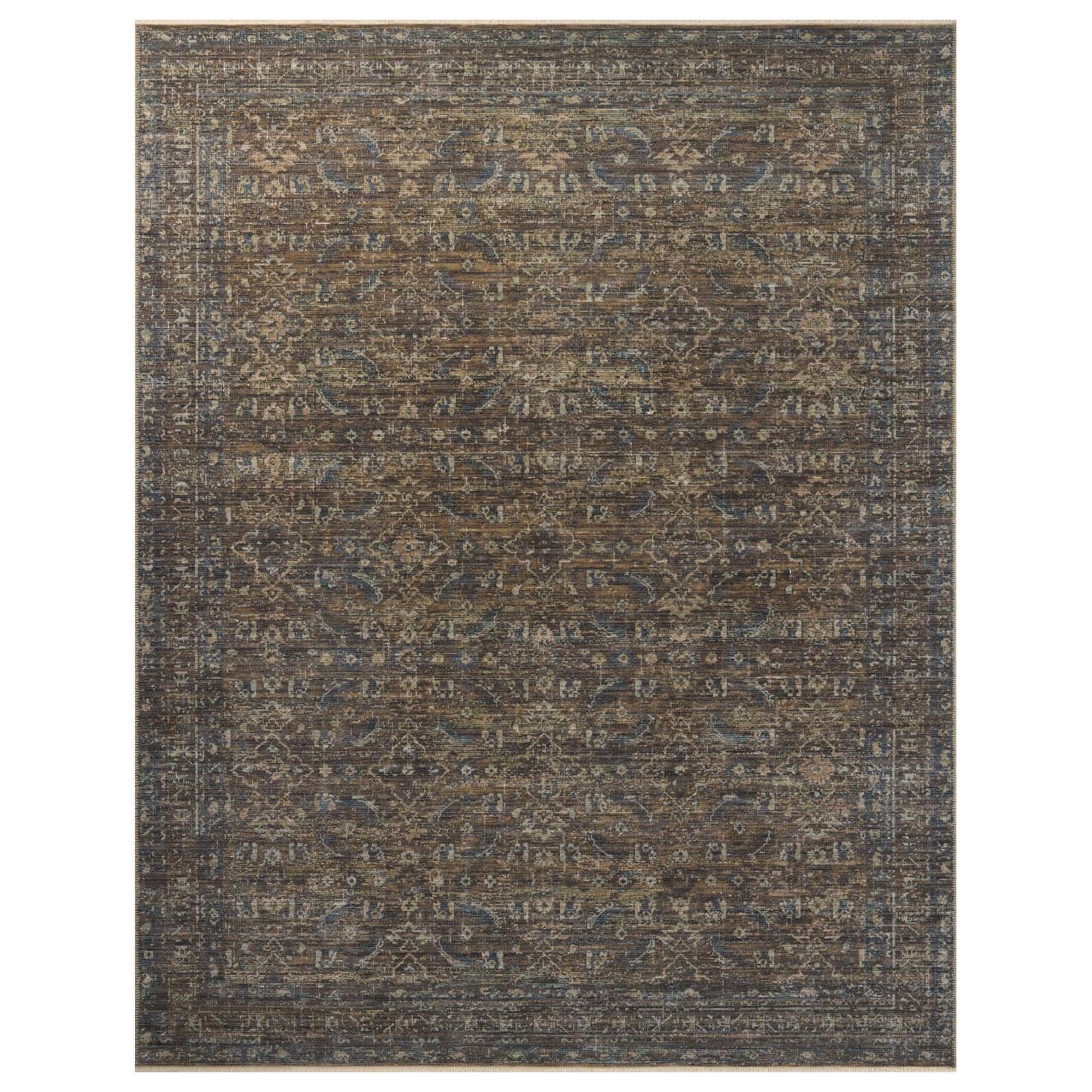 Loloi Heritage 9' x 12' Lagoon and Tobacco Area Rug