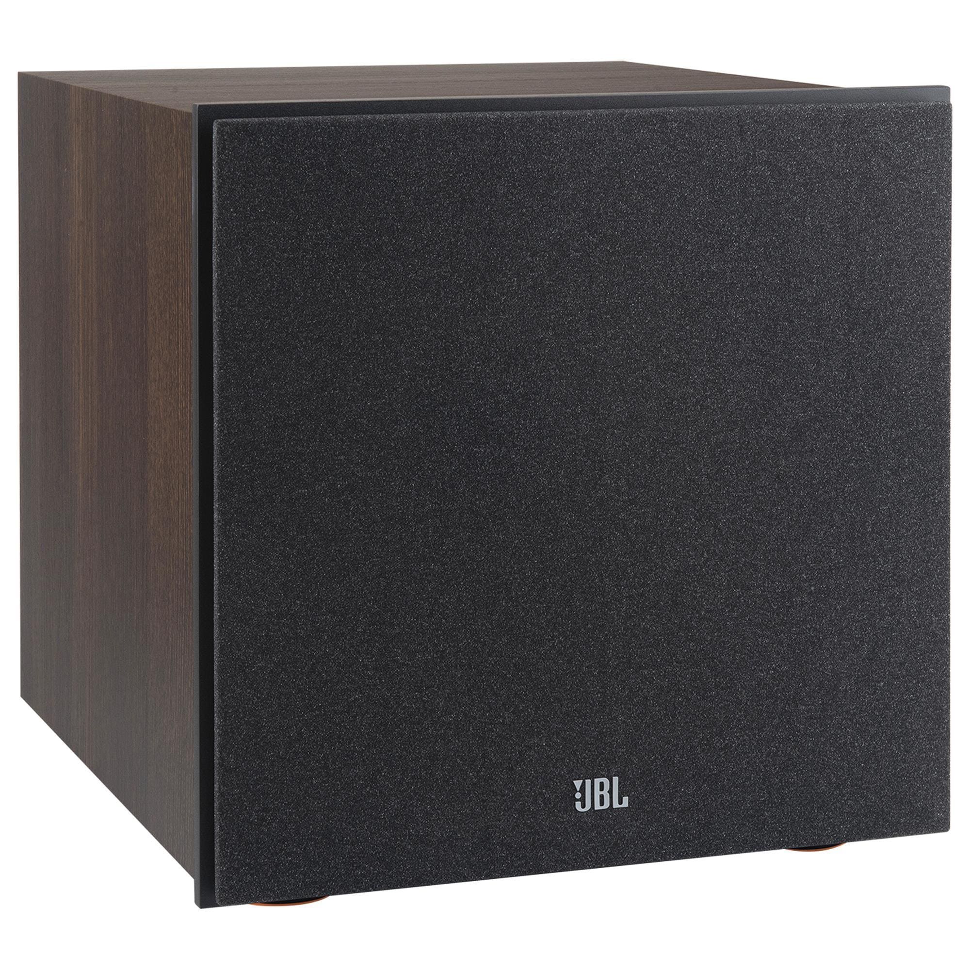 JBL Stage 220P Powered Subwoofer in Black and Espresso