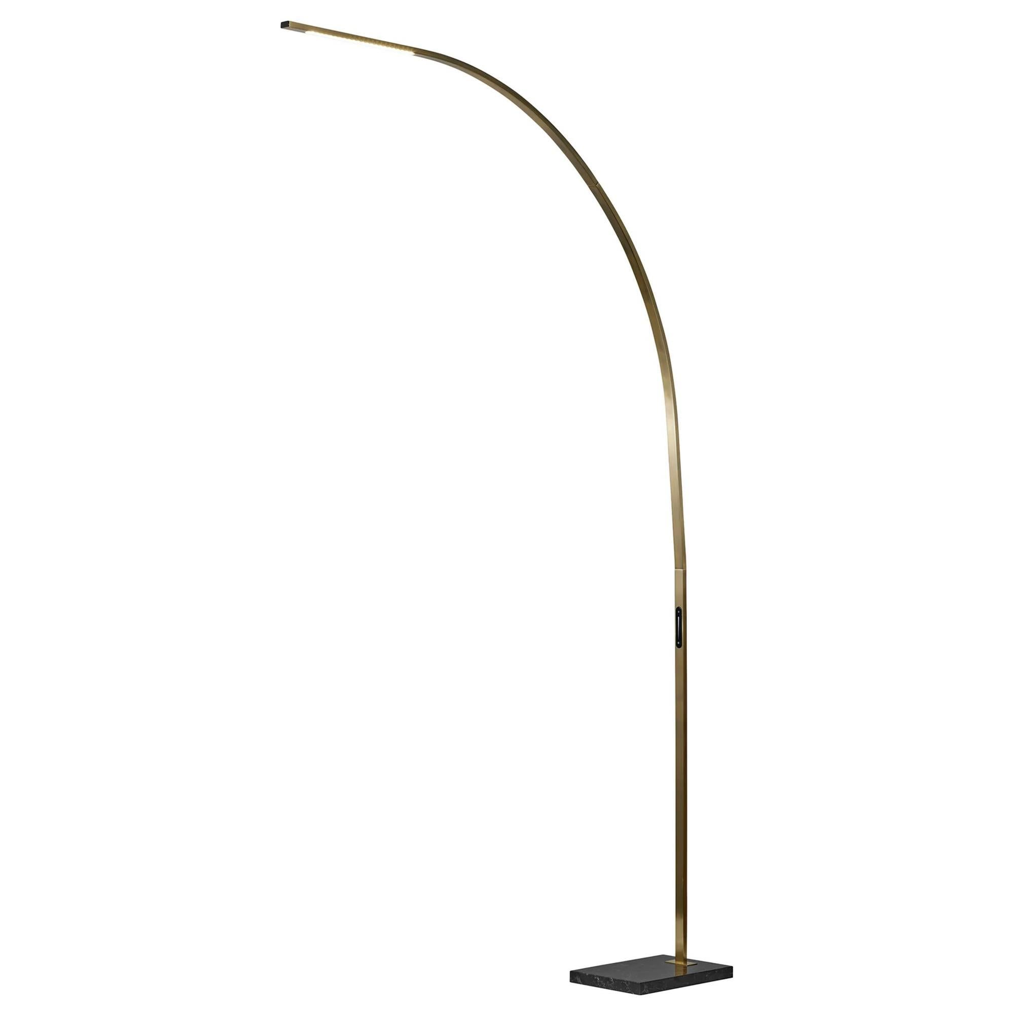 Adesso Sonic LED Arc Lamp in Antique Brass