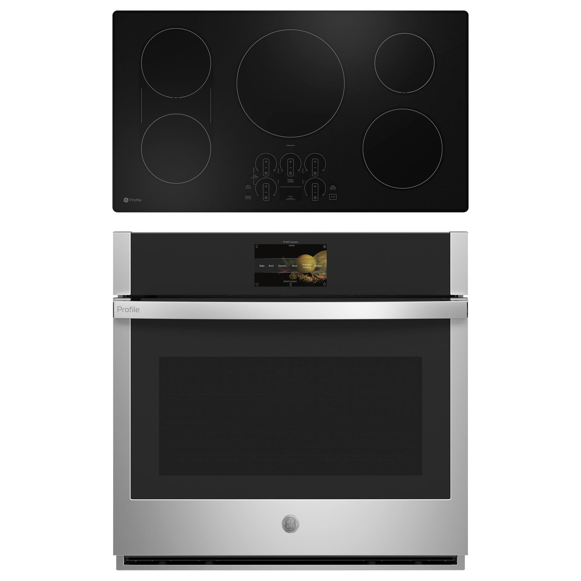 GE Profile 2-Piece Kitchen Package with Stainless Steel 30" Smart Built ...