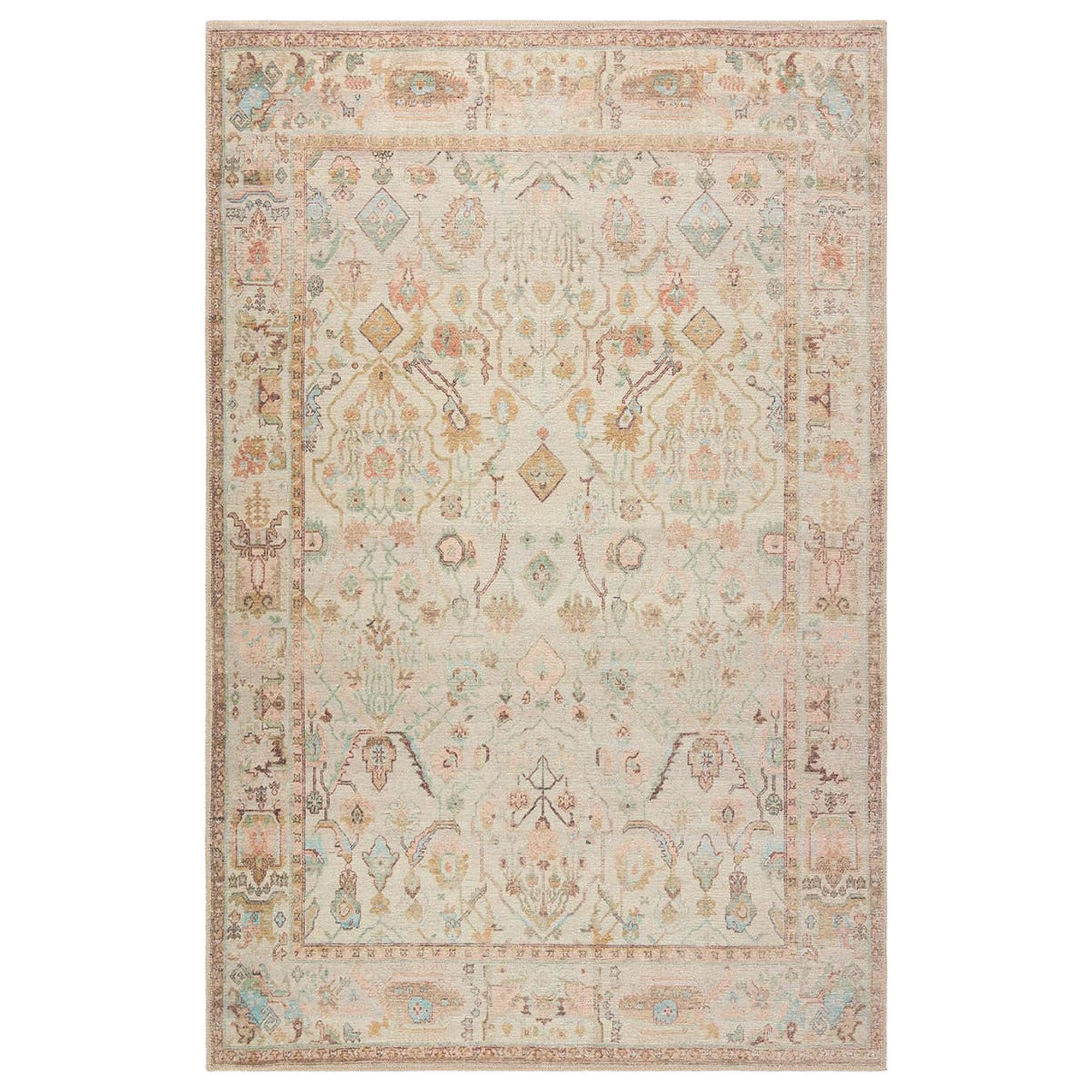 Jaipur Kindred Pastel Parchment and Oak Buff 6' x 9' Area Rug