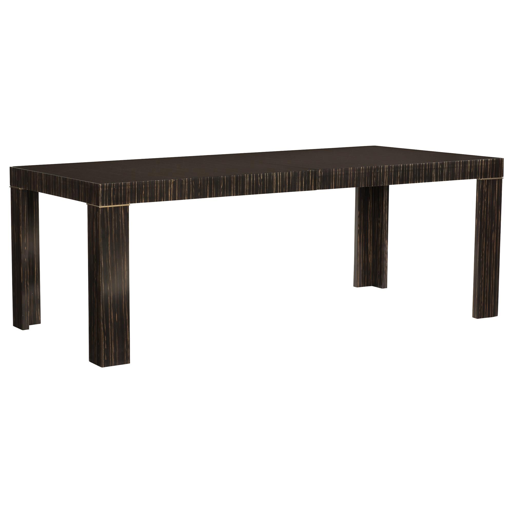 Schnadig Edge Dining Table in Striated Ebony and Lucent Bronze - Table Only