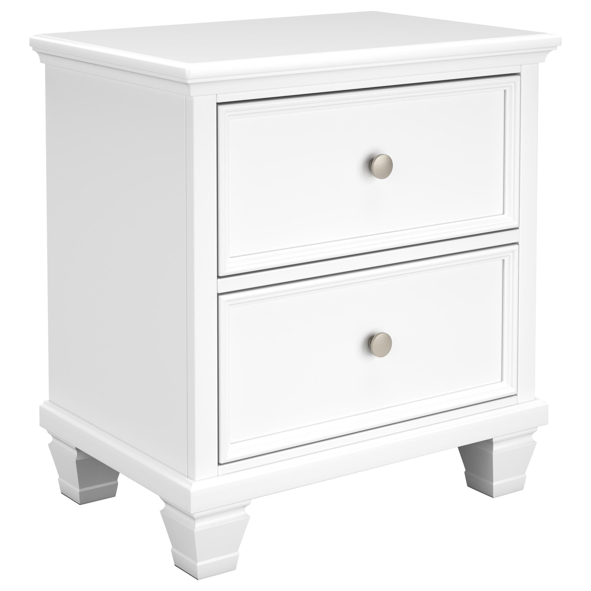Ashley Fortman 2-Drawer Nightstand in White | NFM