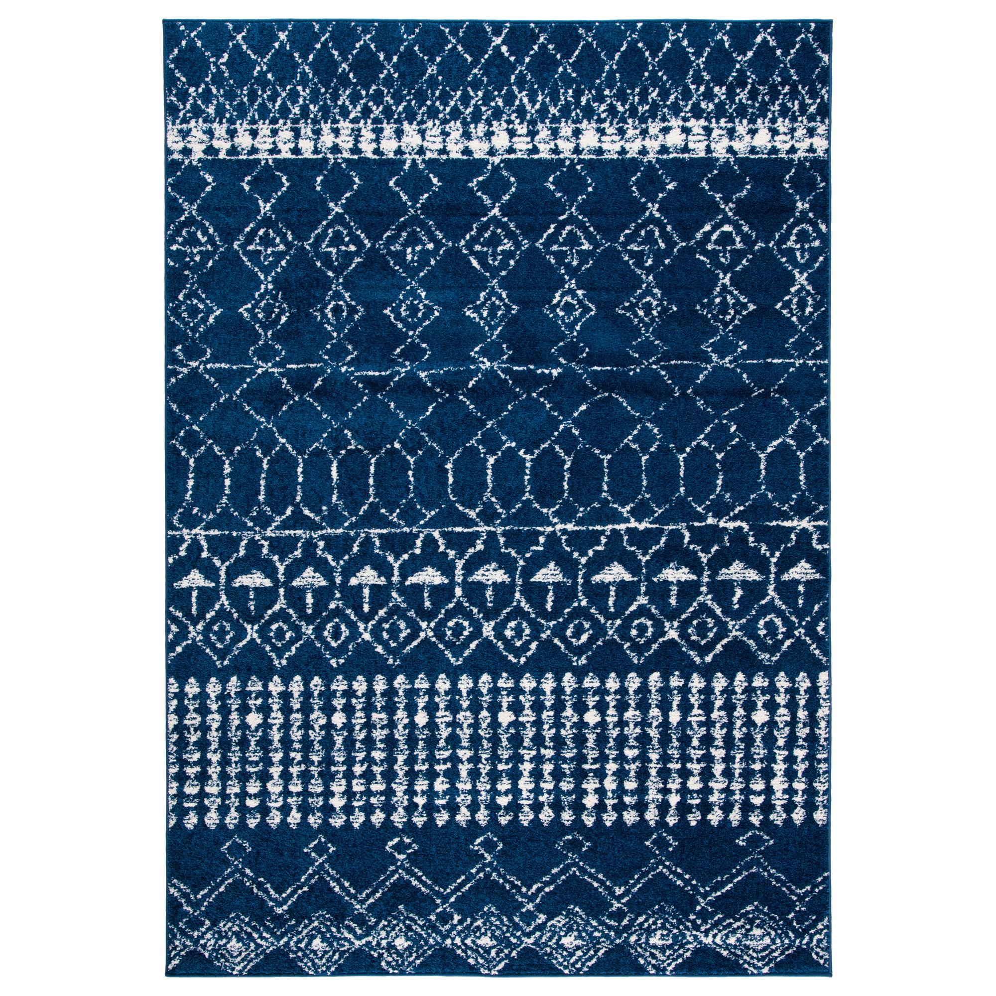 Safavieh Tulum TUL229N 6' x 9' Navy and Ivory Area Rug