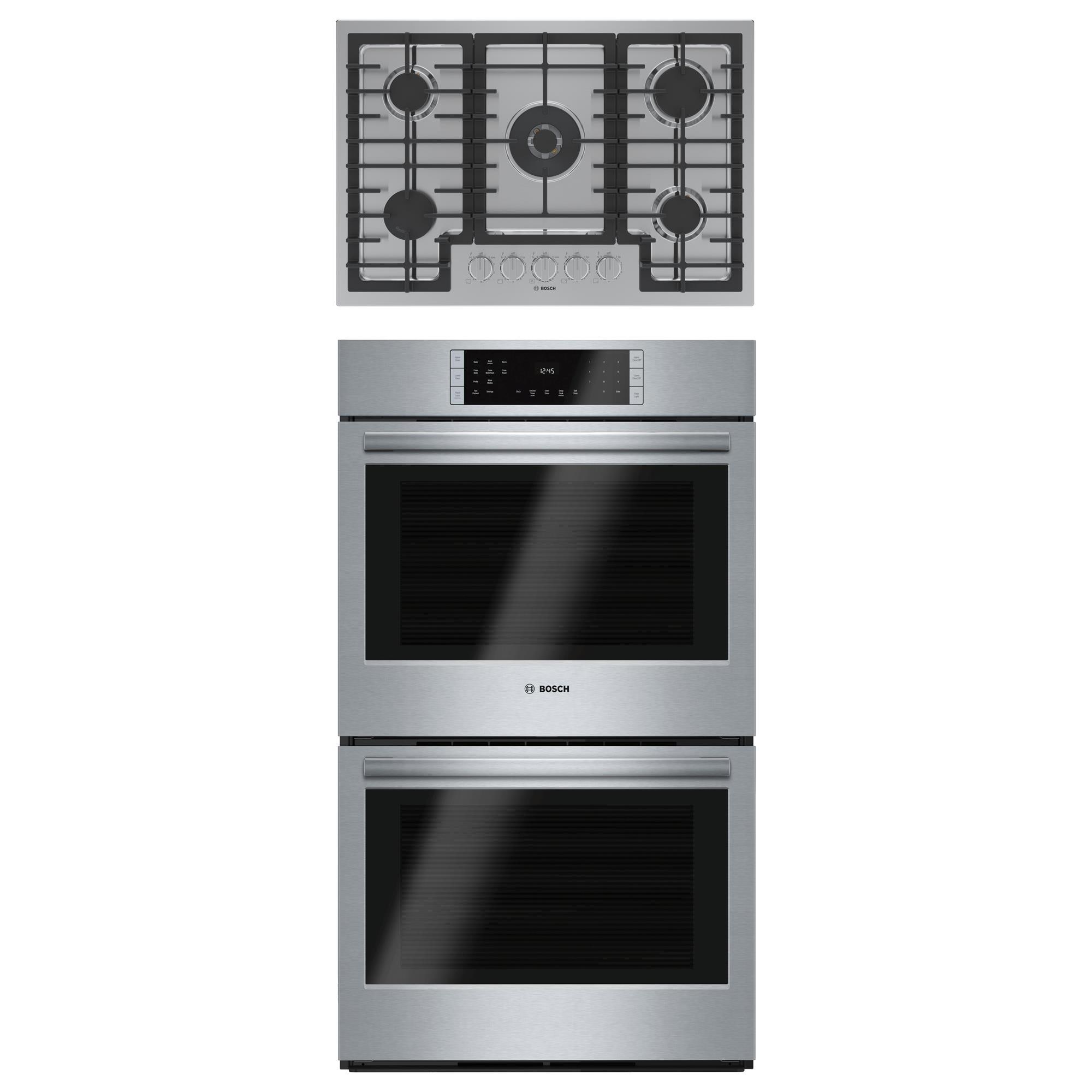 Bosch 800 Series 2-Piece Kitchen Package with 30" Double Wall Oven 30 ...