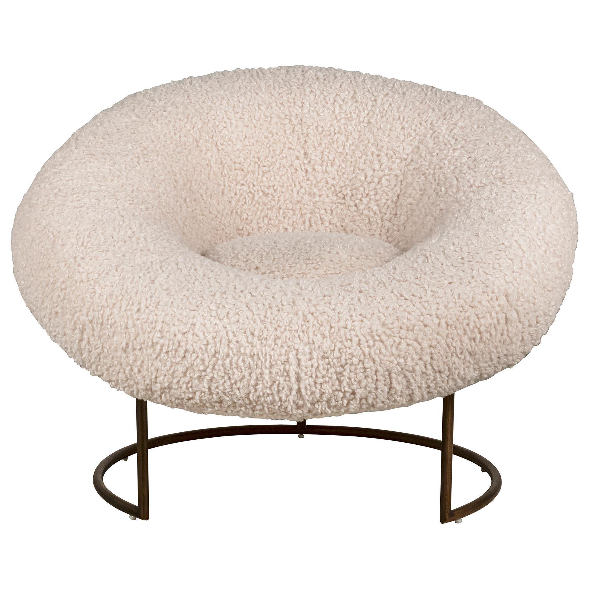 Aria Designs Presley Accent Chair in Cream