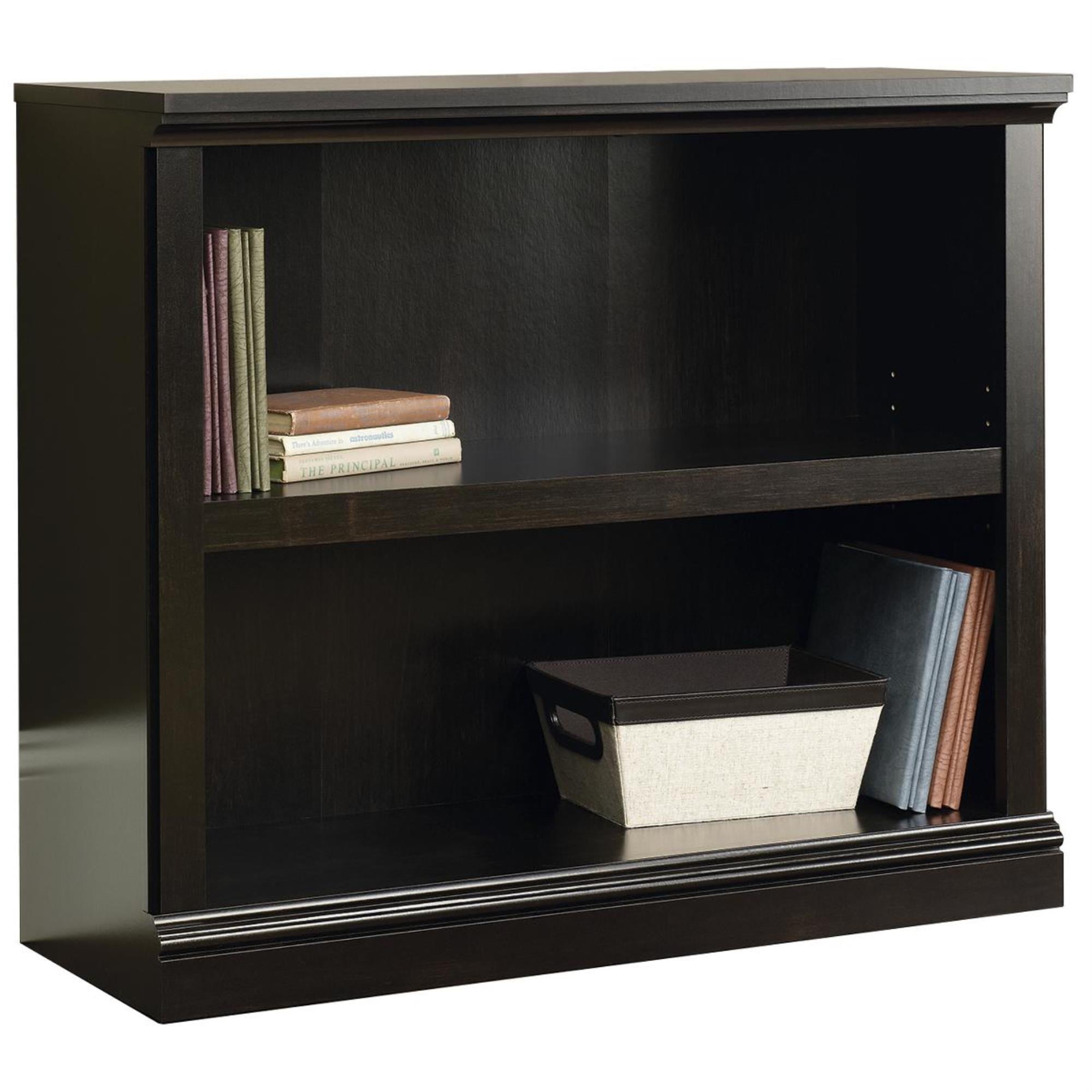 Sauder 2-Shelf Bookcase in Estate Black