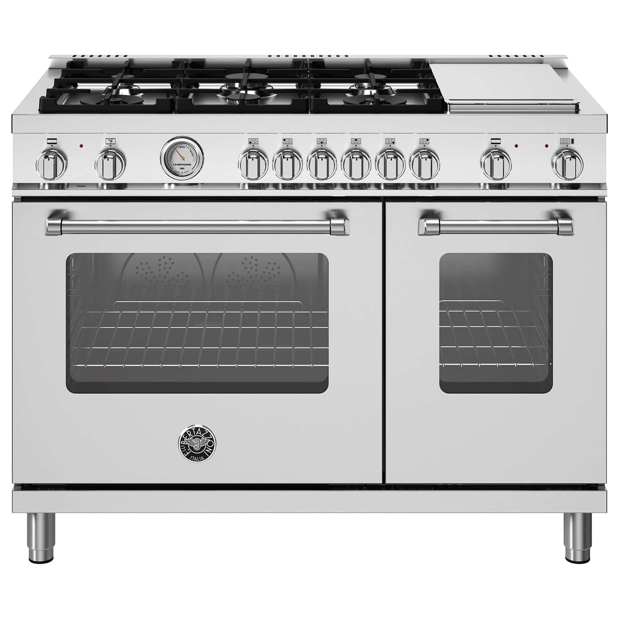 Bertazzoni Master Series 48" Dual Fuel Range and Electric Griddle in ...