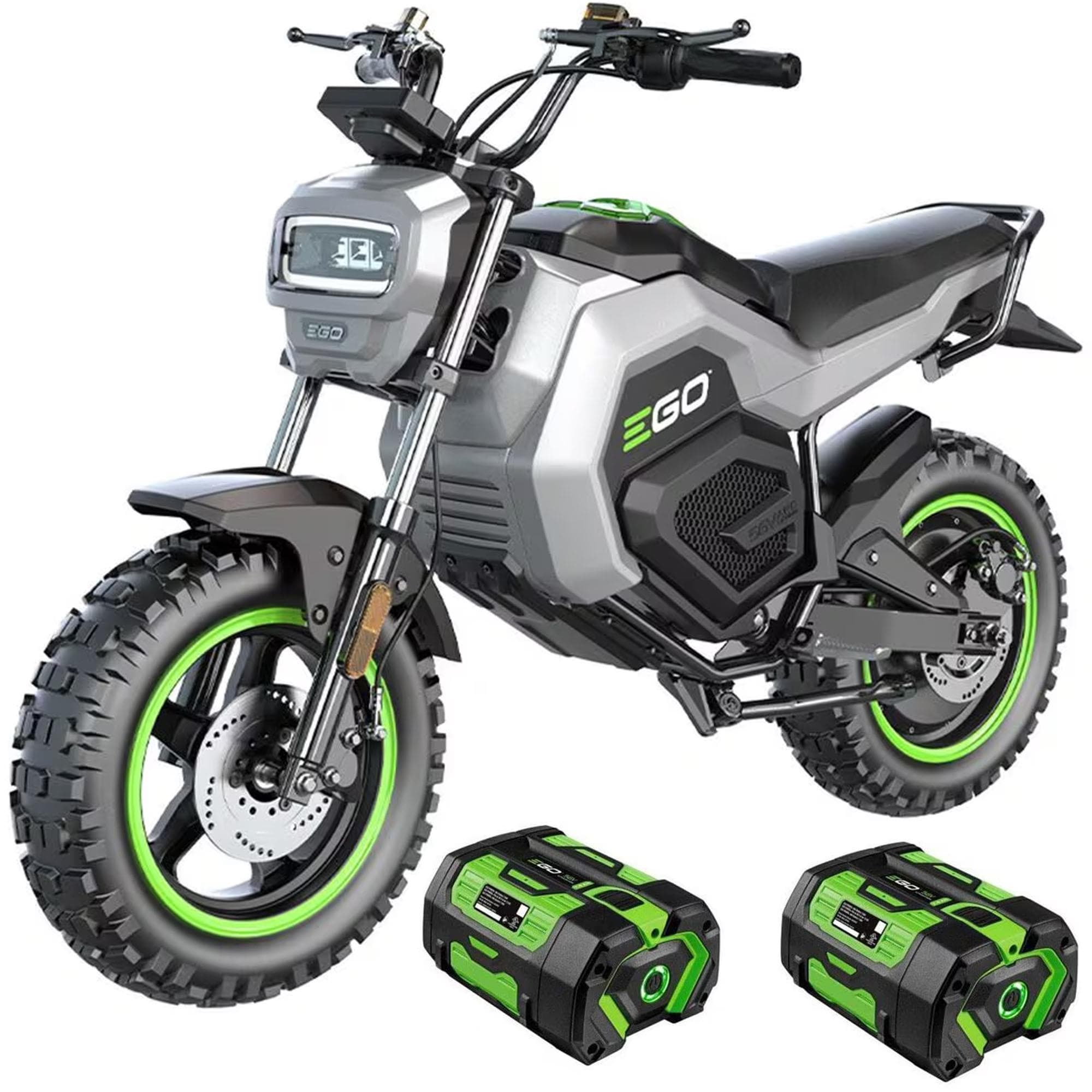 EGO EGO Mini Bike in Gray with 7.5Ah Battery 2pk and Dual-Port Charger Kit