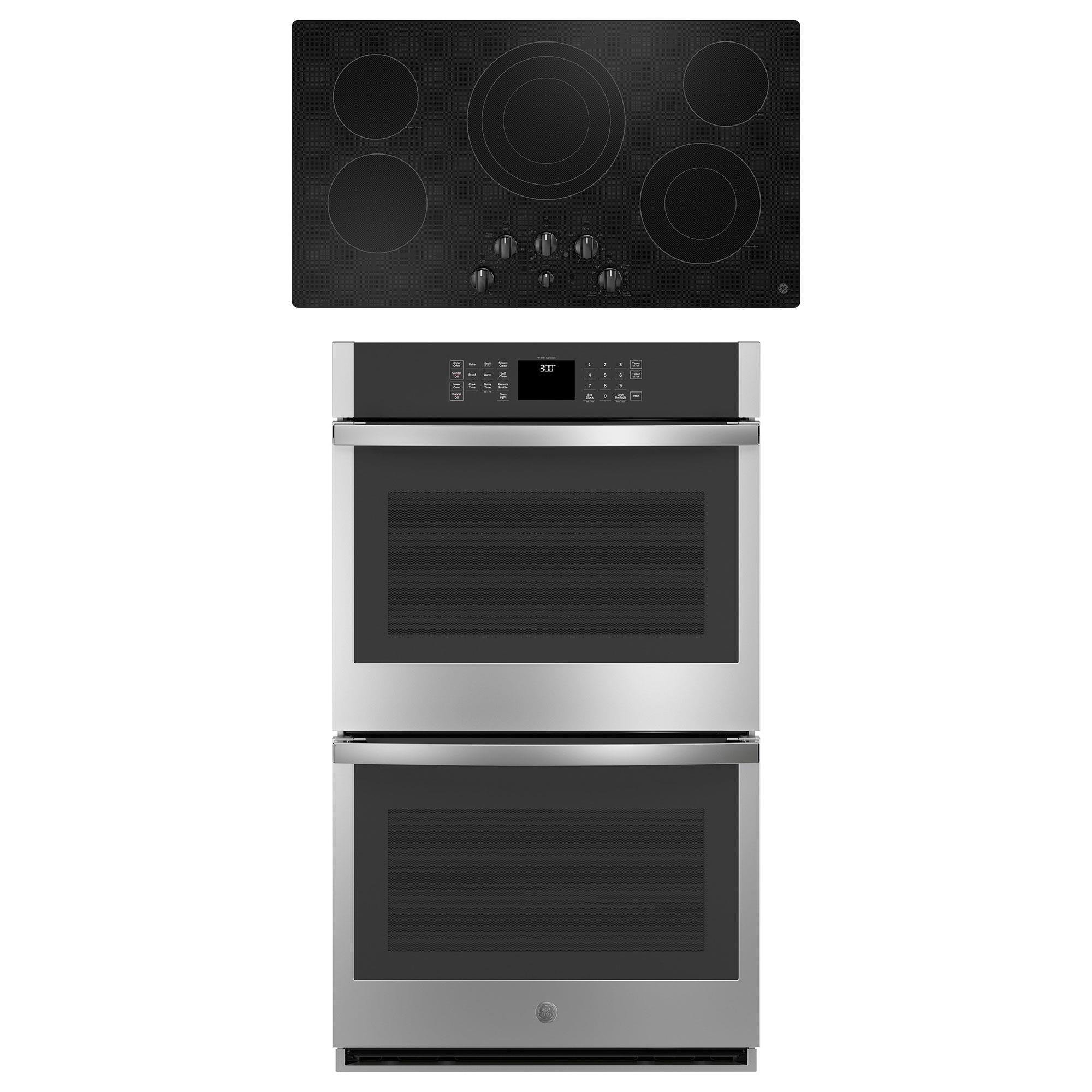 GE Appliances 2-Piece Kitchen Package with 30" Double Wall Oven and 36 ...