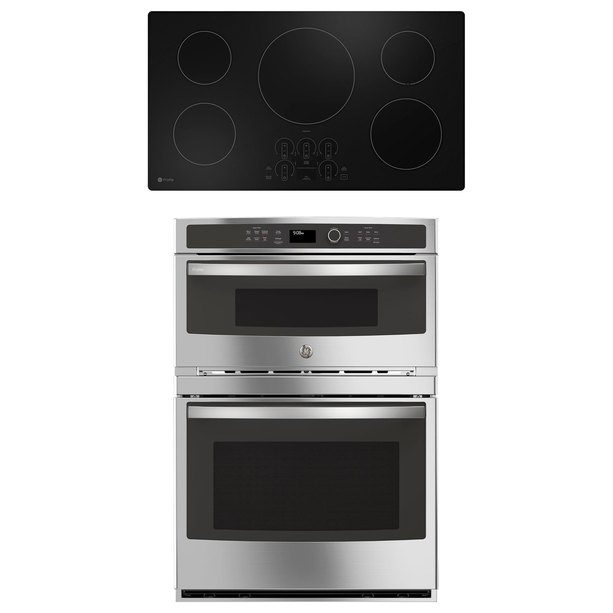 GE Profile 2-Piece Kitchen Package with Stainless Steel 30" Combination ...