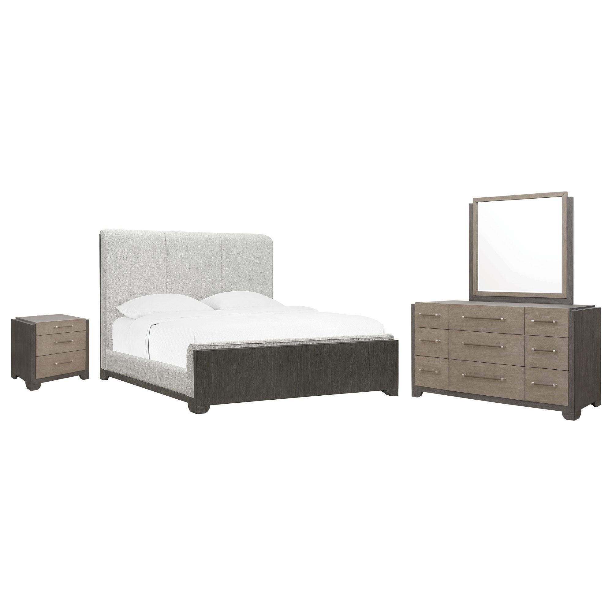Nicolette Home Anderson Park Dark 4-Piece Queen Upholstered Bedroom Set ...