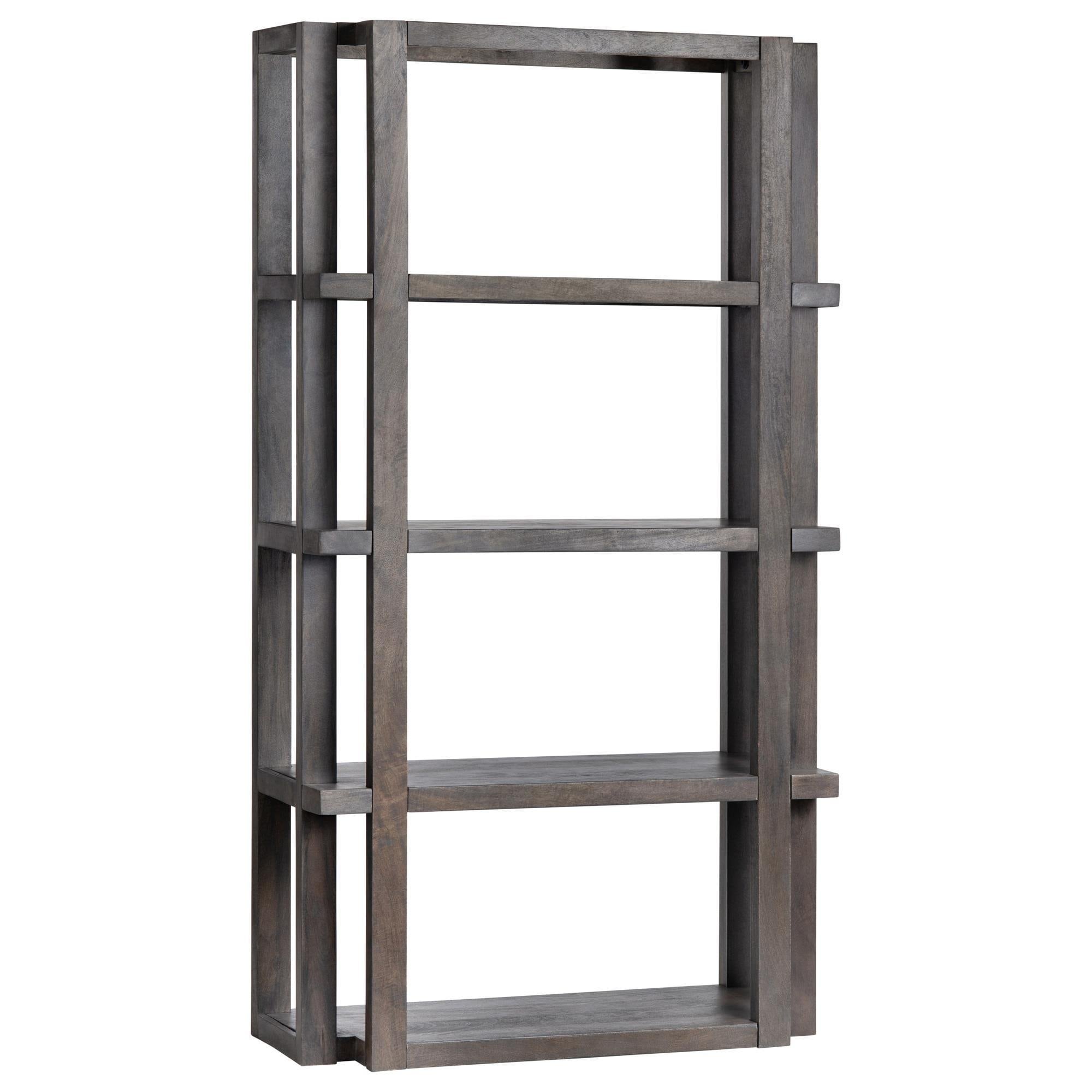 Crestview Collection Monticito 4-Shelf Etagere Bookcase in Brown