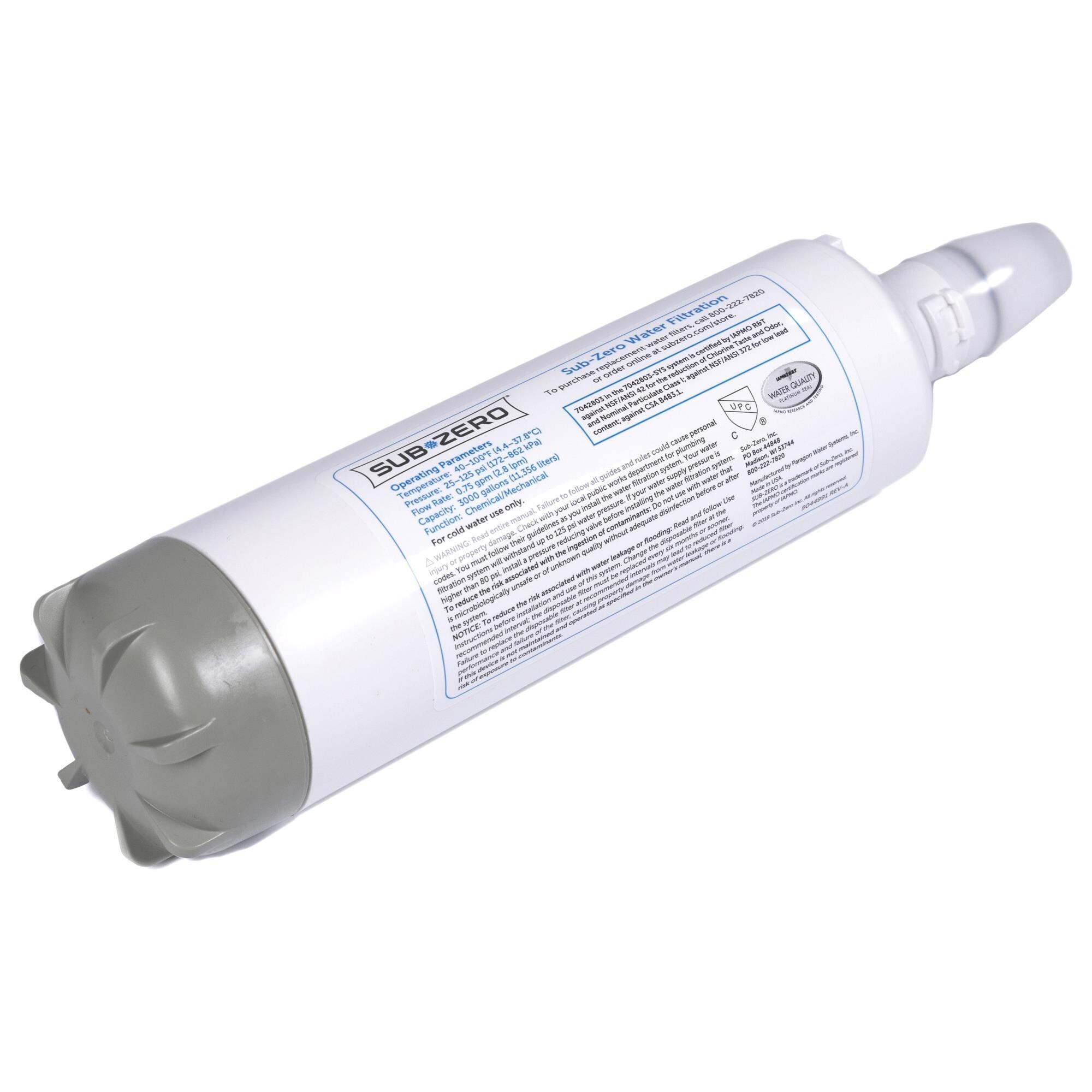 Sub-Zero Water Filter for Undercounter Ice Maker in White | NFM