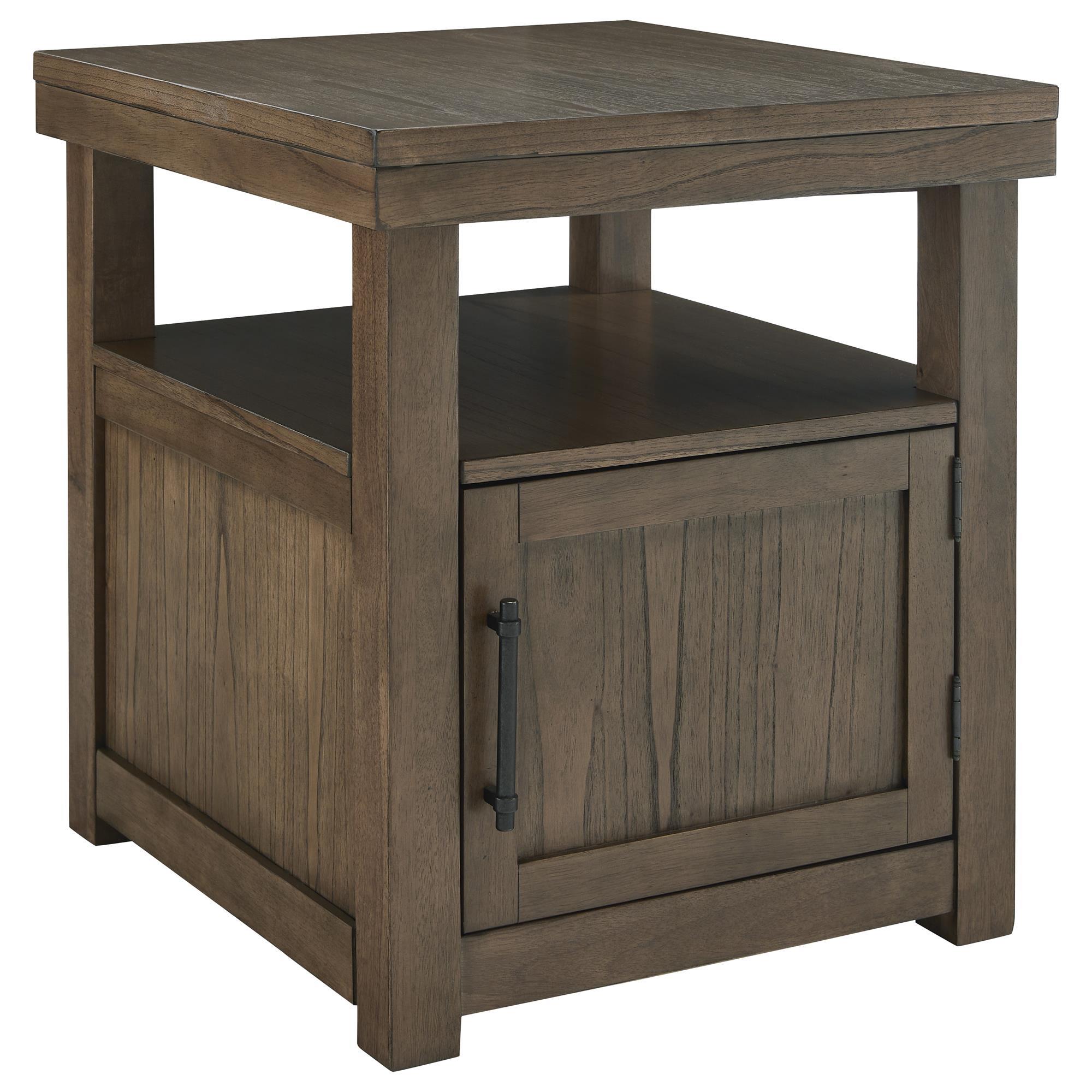 Ashley Boardernest Rectangular End Table in Brown
