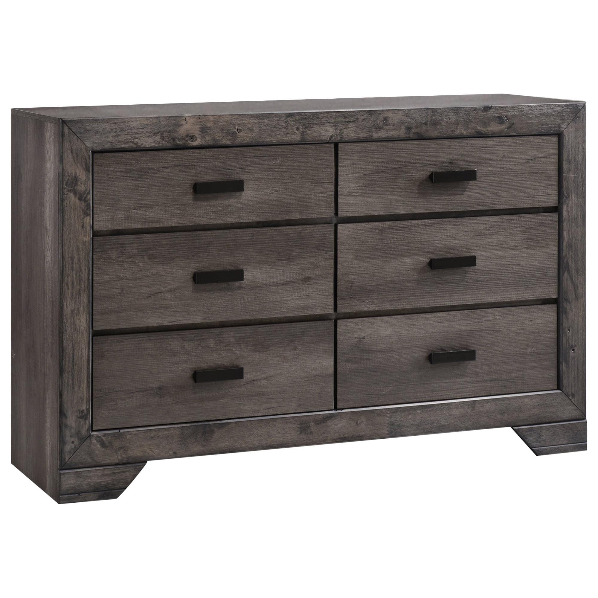 Mayberry Hill Nathan 6-Drawer Dresser in Distressed Gray