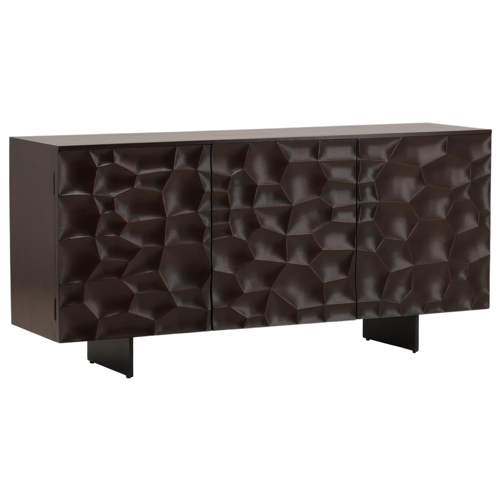 Blue Sun Designs Tavian Sideboard in Dark Brown and Black