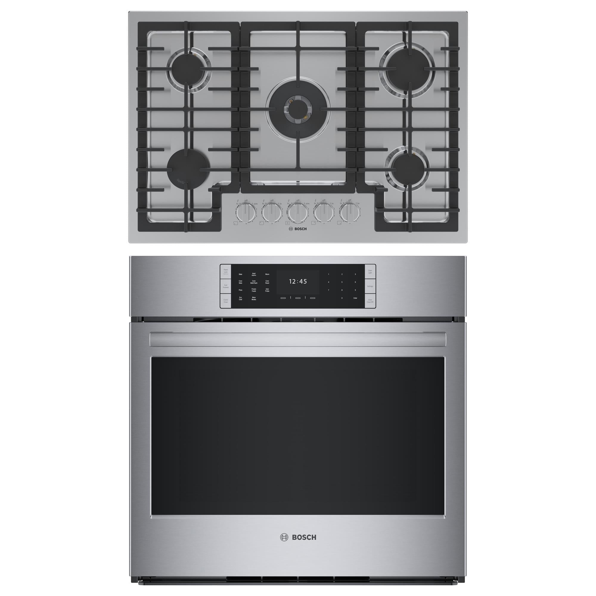Bosch 2-Piece Kitchen Package with Benchmark 30" Single Wall Oven 800 ...