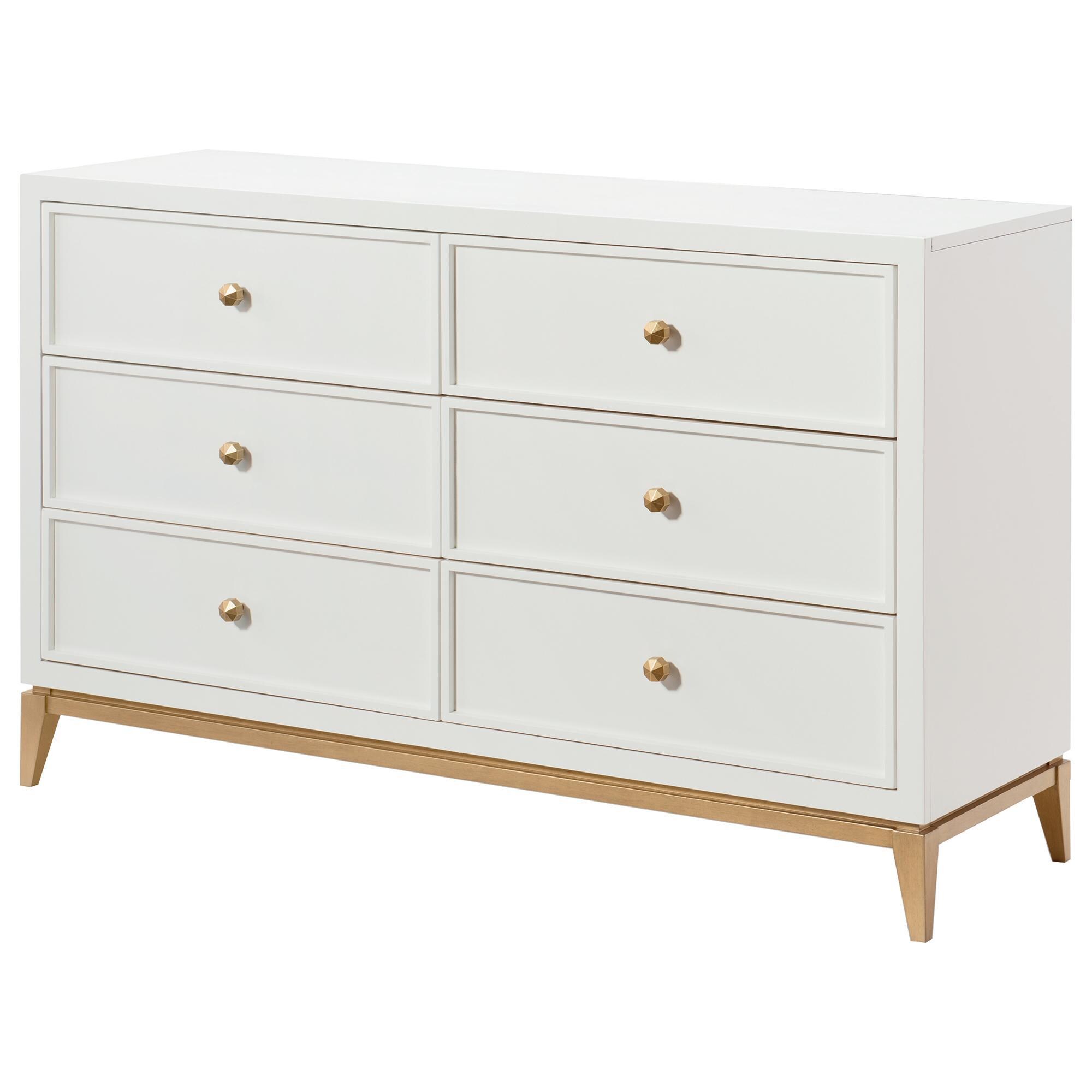 47 Modern White Bedroom Dresser 6 Drawer Accent Cabinet In Gold 47-modern-white-bedroom-dresser-6-drawer-accent-cabinet-in-gold