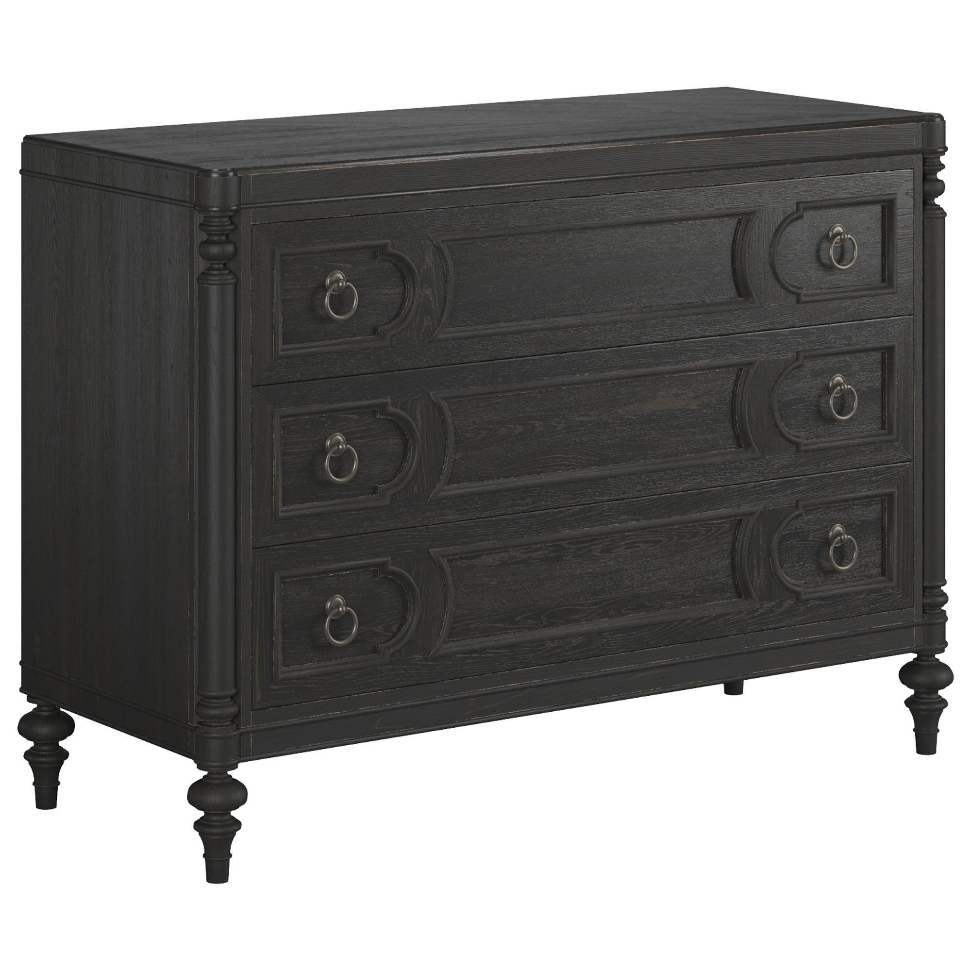 Vantage Atrium 3-Drawer Bachelor Chest in Hand Rubbed Black