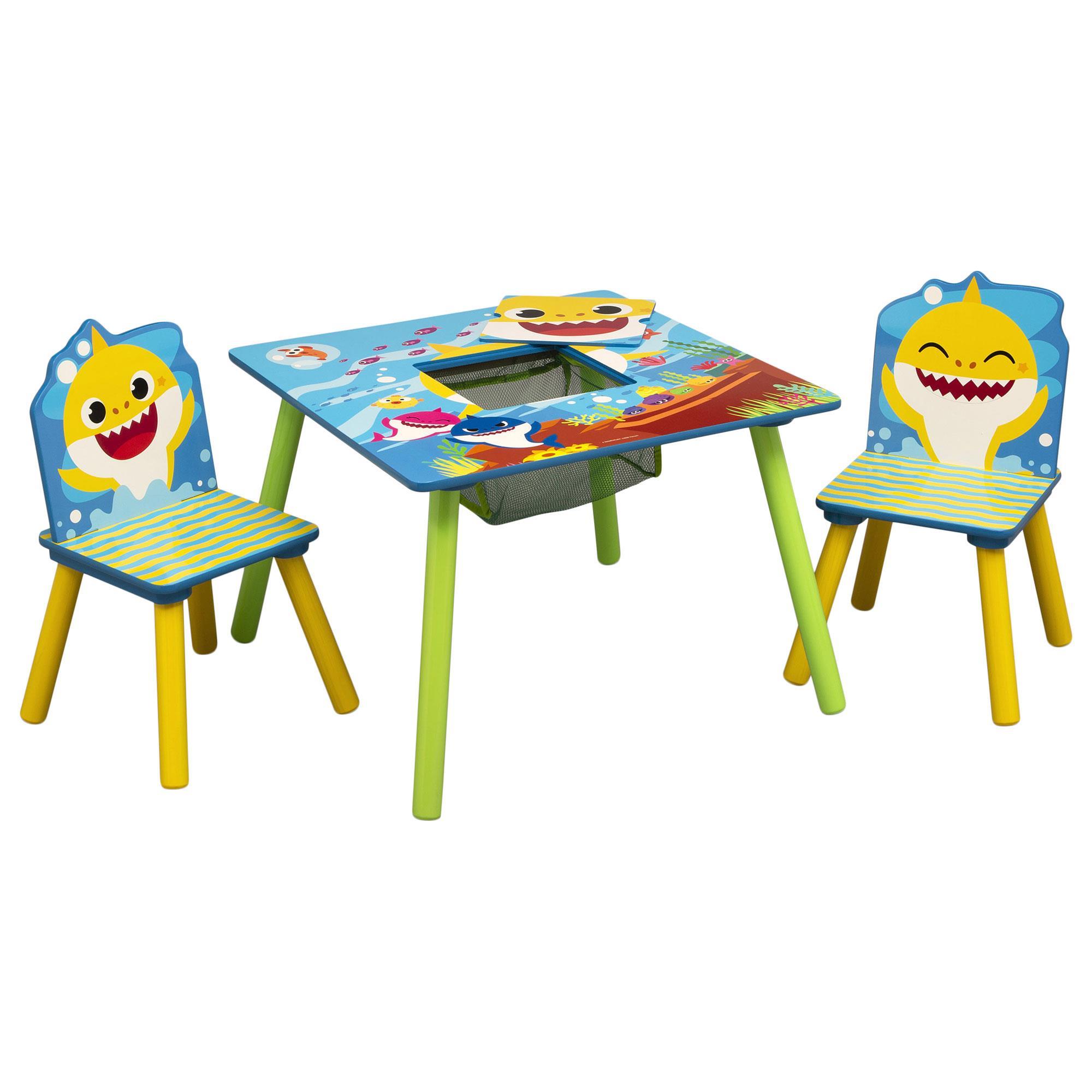 Delta Baby Shark 3-Piece Table and Chair Set in Blue and Green | NFM