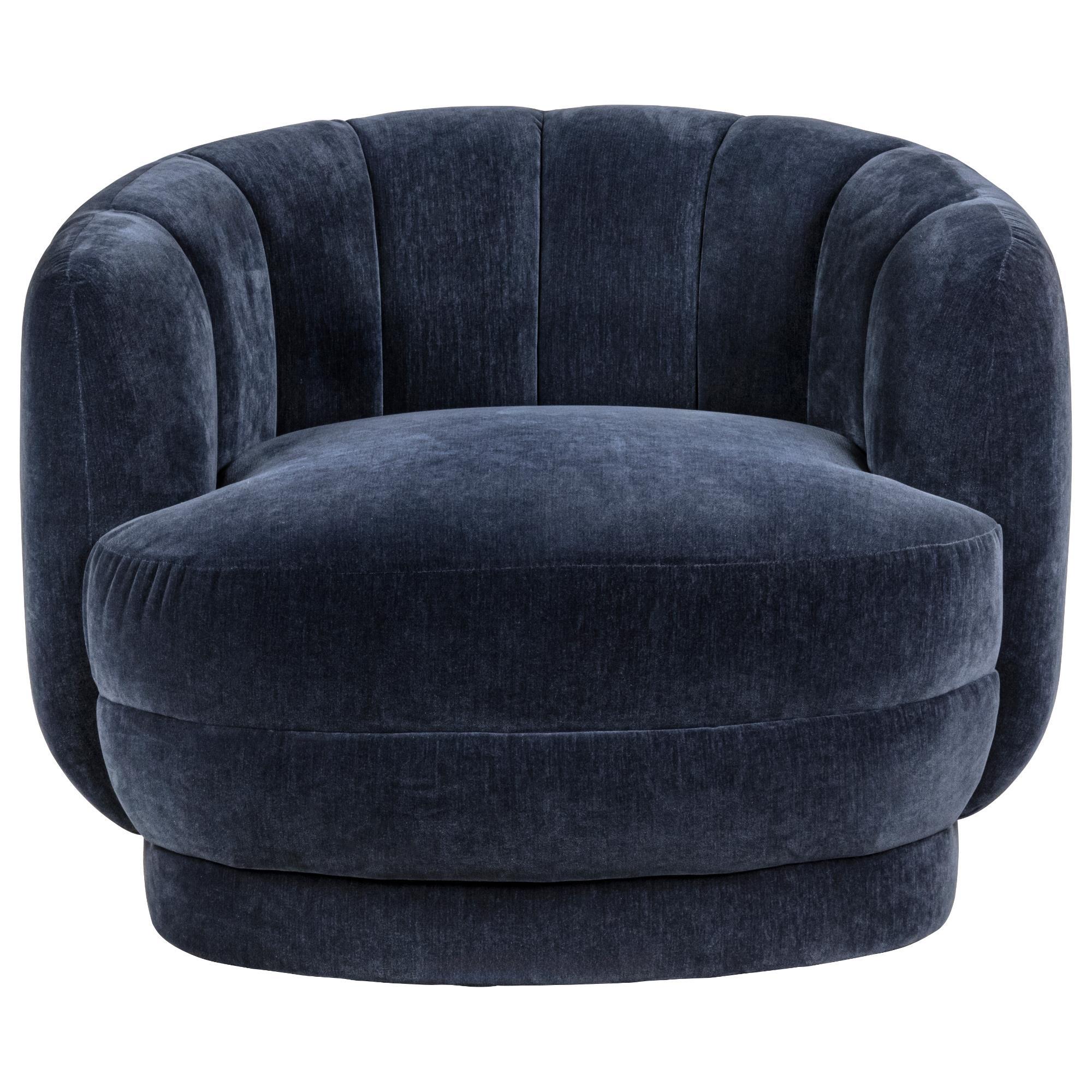 Jonathan Louis Archer Swivel Chair Amici Indigo