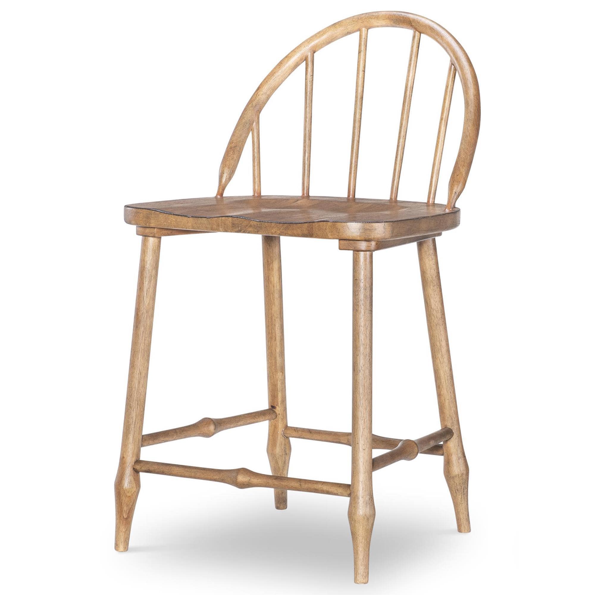 St Claire Home Vintage Market Counter Height Dining Stool in Barnwood Oak