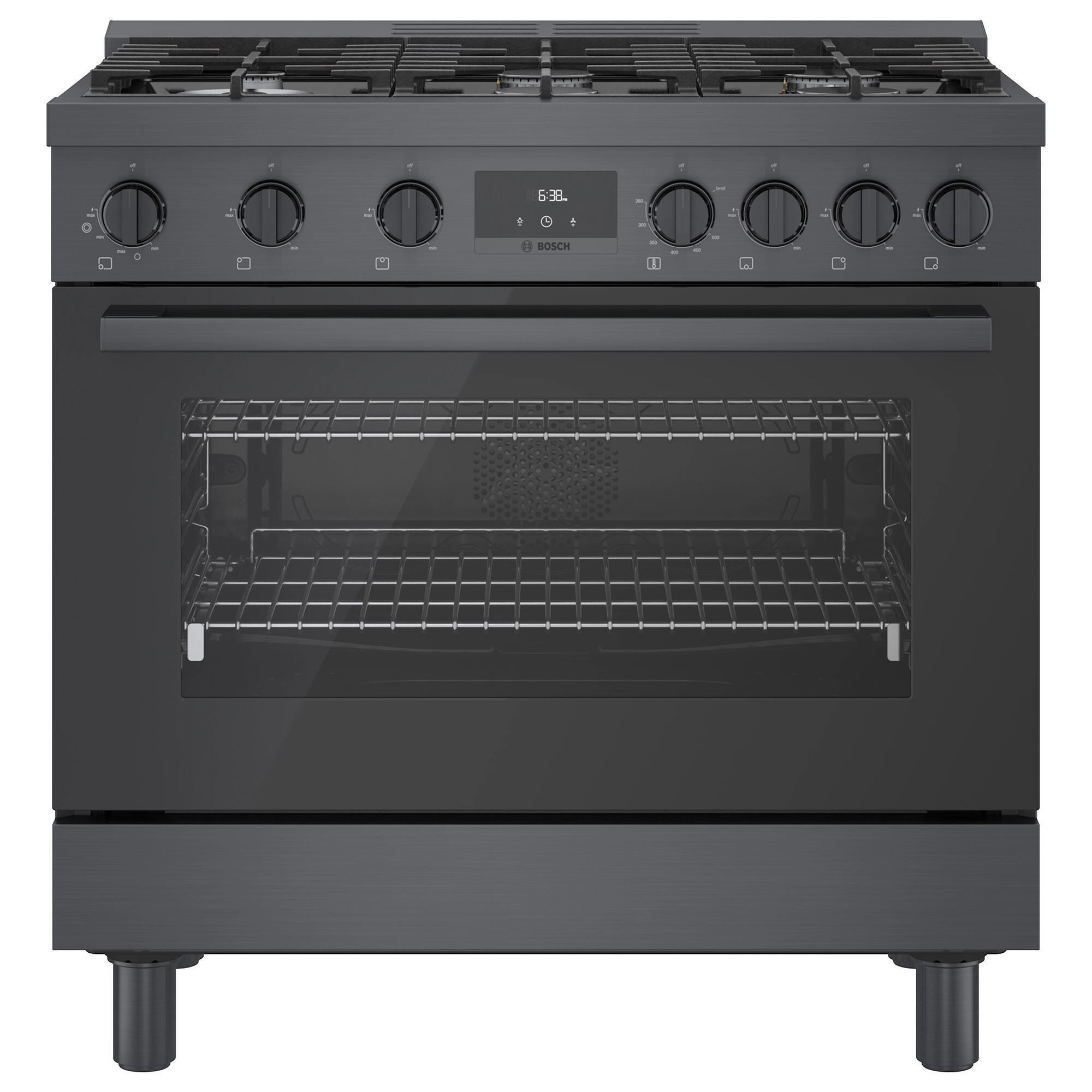Bosch 36" Freestanding Gas Range in Black Stainless Steel | Shop NFM