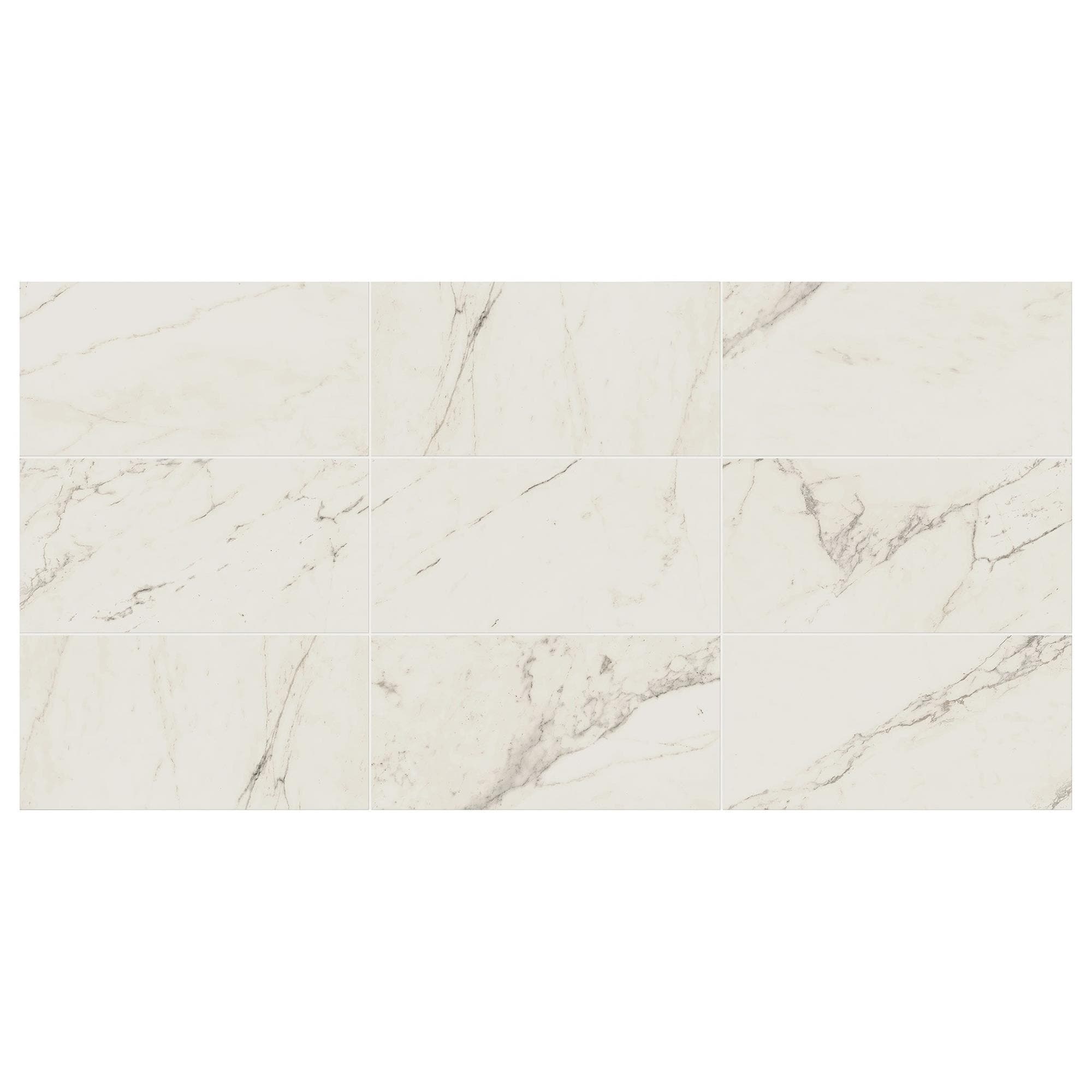 Marazzi Classentino Marble Palazzo White 12" x 24" Porcelain Tile