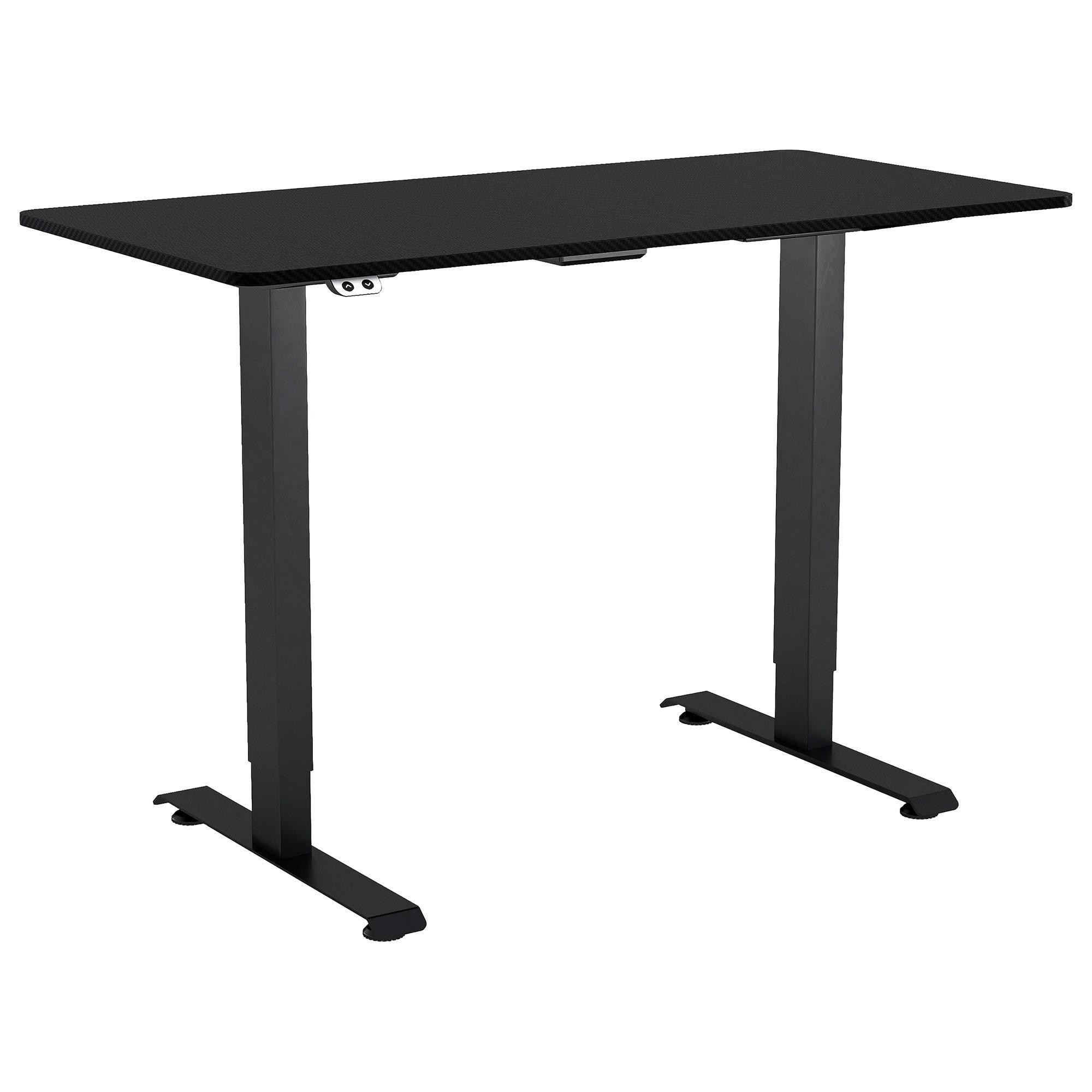 Furniture of America Villalobos Adjustable Office Desk in Black | NFM