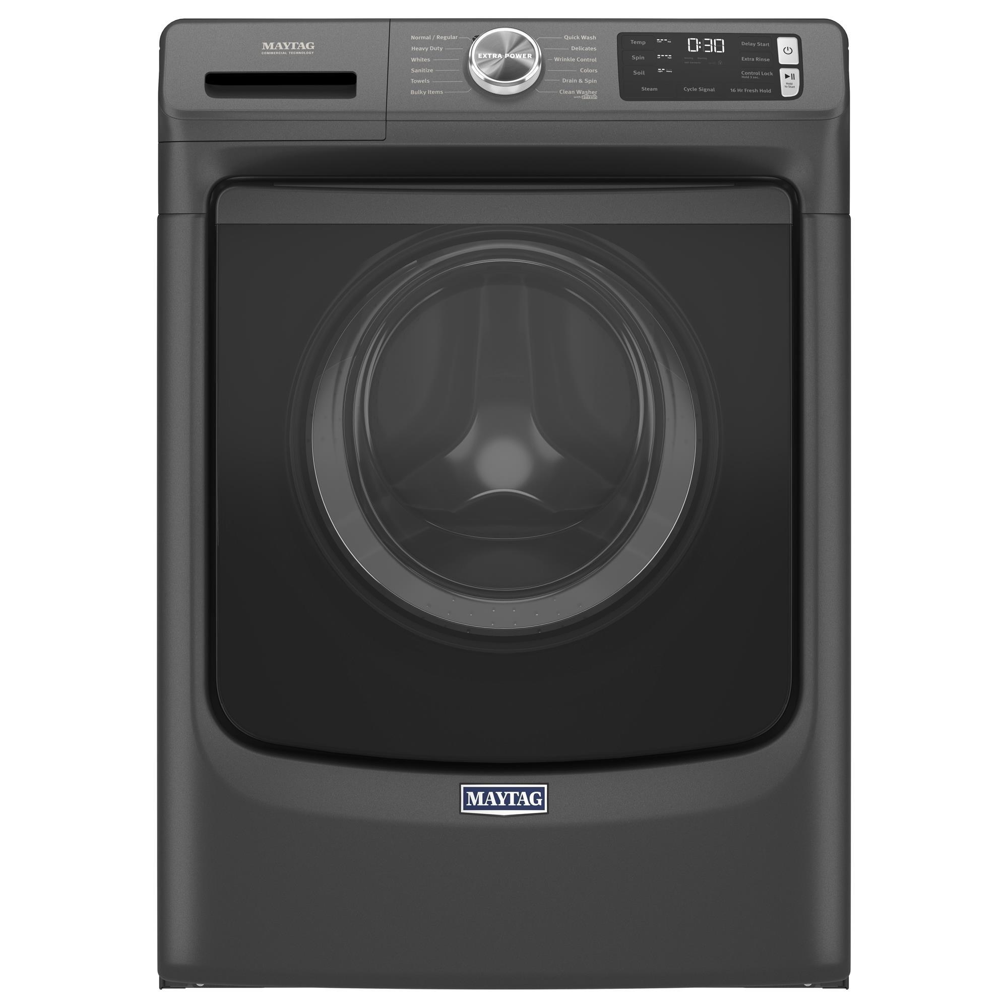Maytag 4.8 Cu. Ft. Front Load Washer with Extra Power in Volcano Black