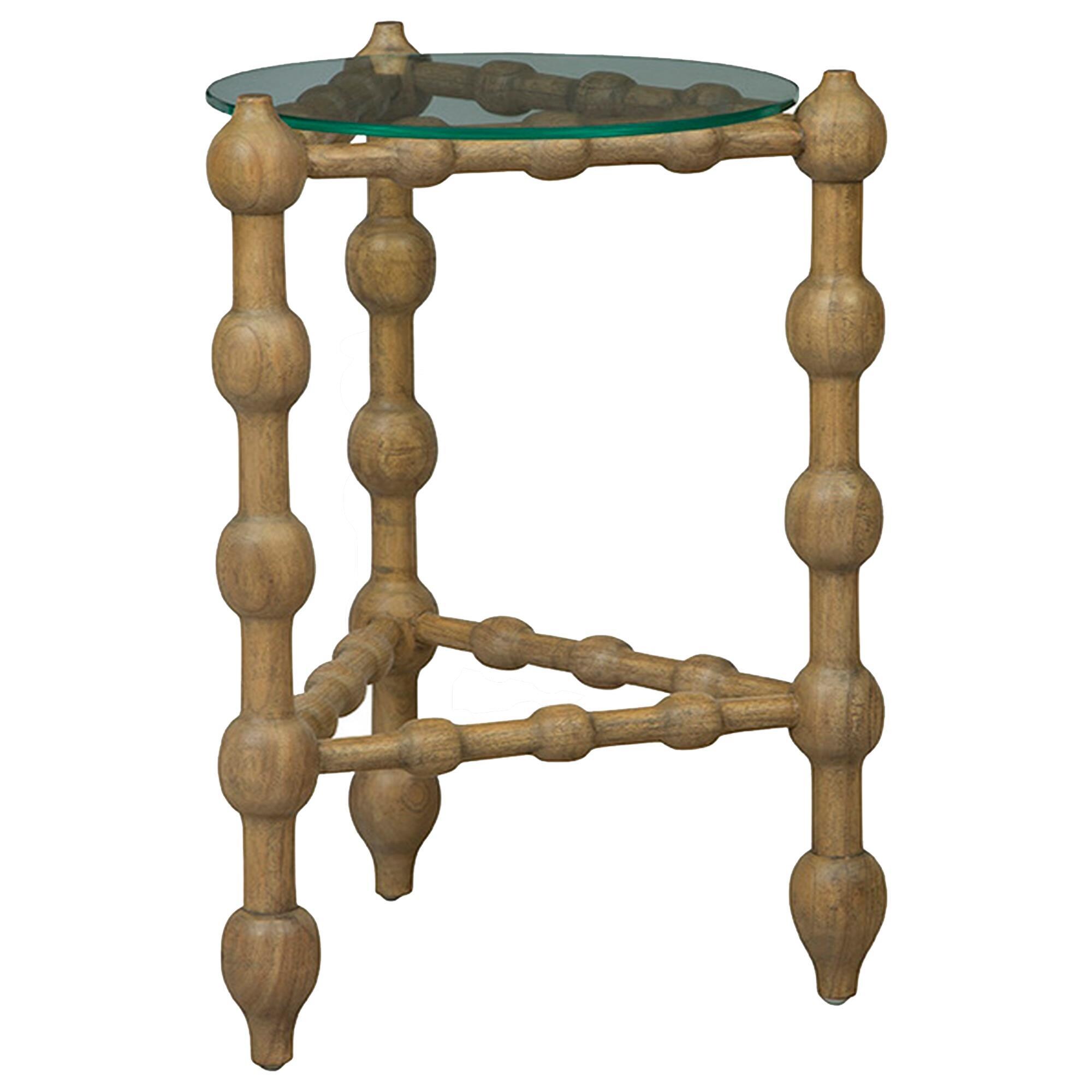 Timeless Designs Macros End Table in Light Brown Natural