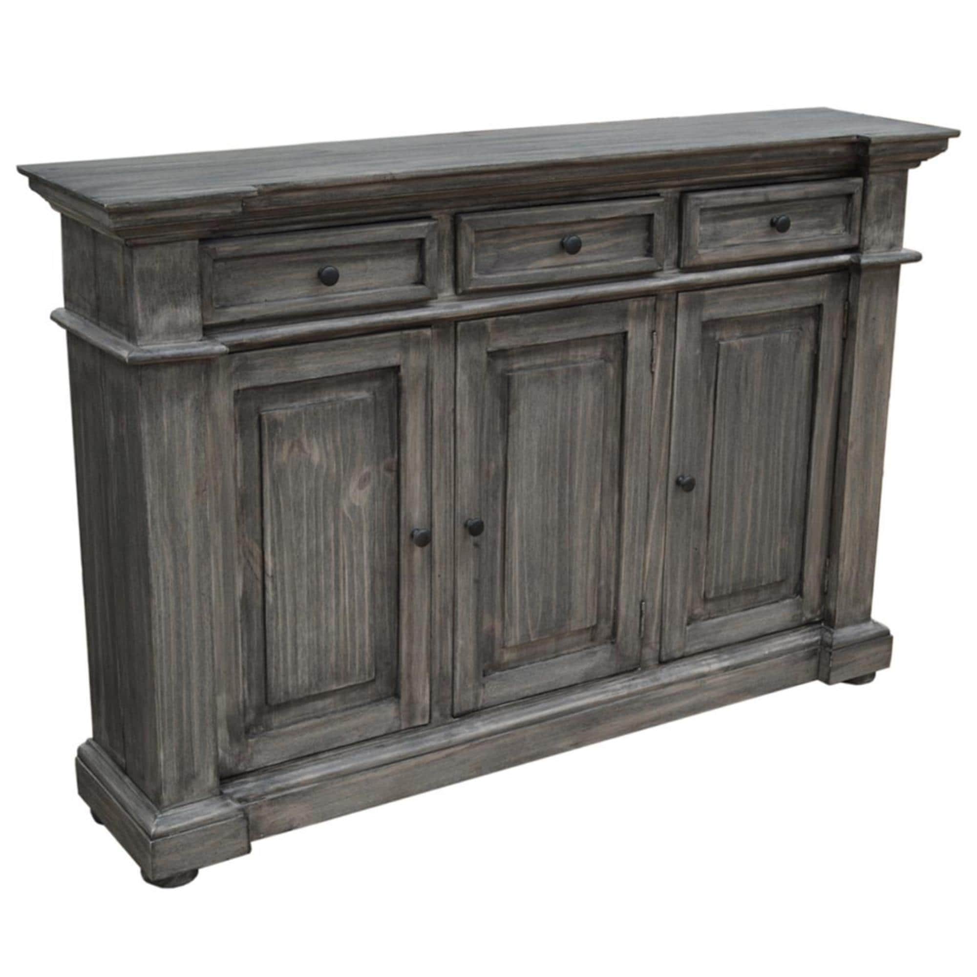 Santa Fe Rustic Console in Graphite Gray | Nebraska Furniture Mart