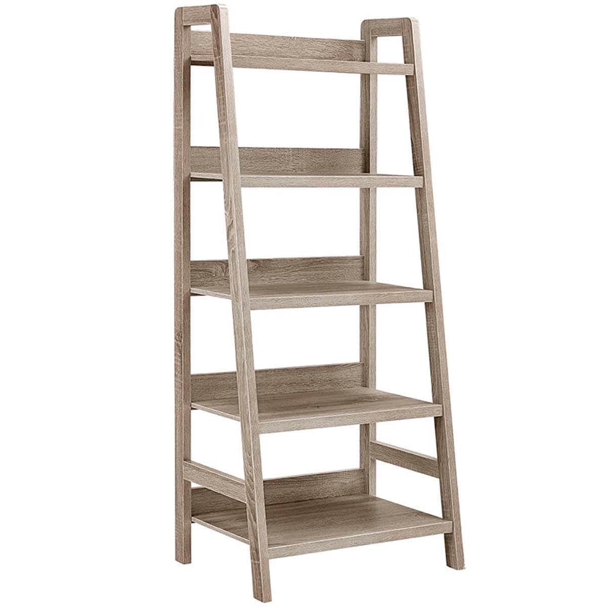 Linden Boulevard Tracey Ladder Bookcase in Gray | Nebraska Furniture Mart