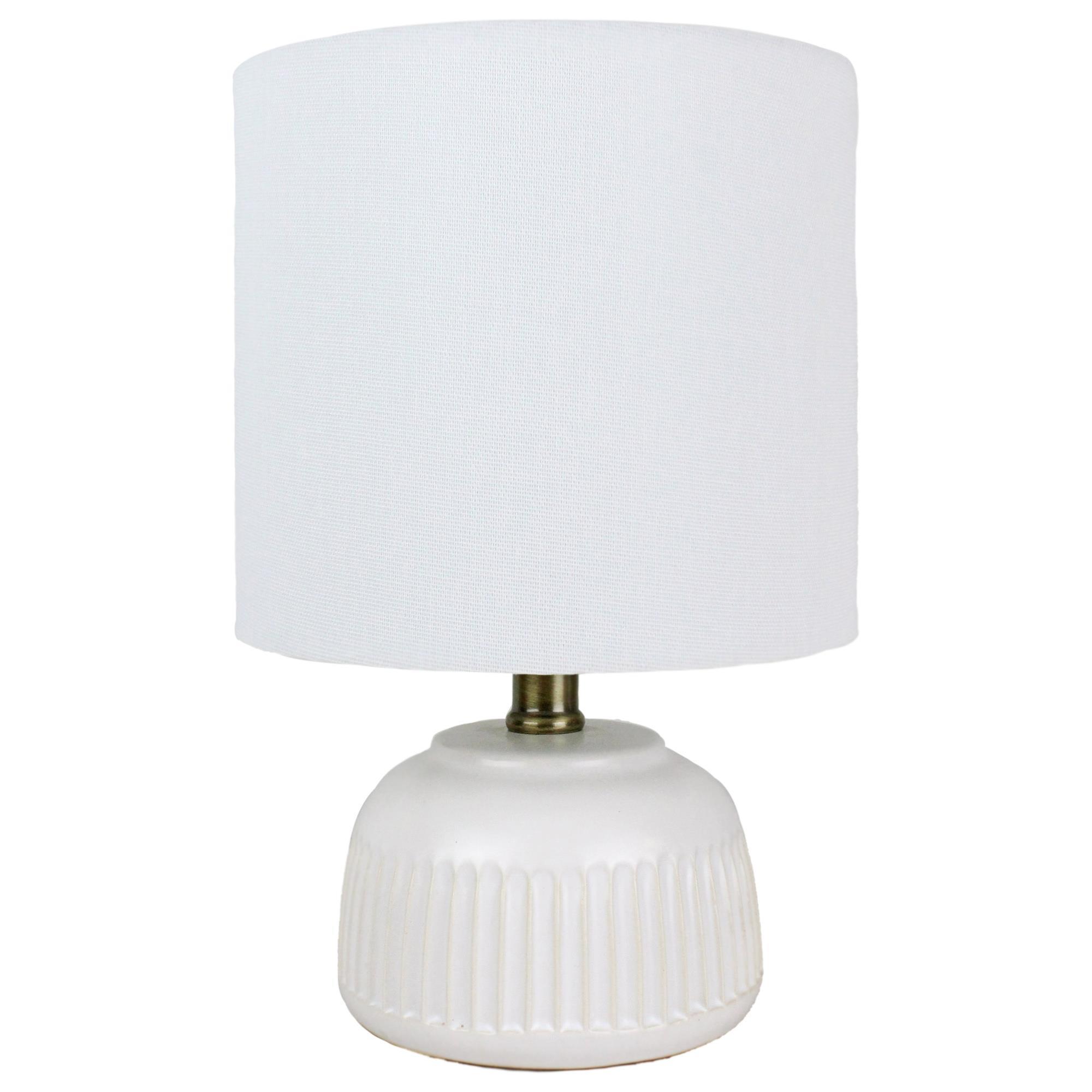 TLC Lighting Inc 13" Matte White Ceramic Lamp