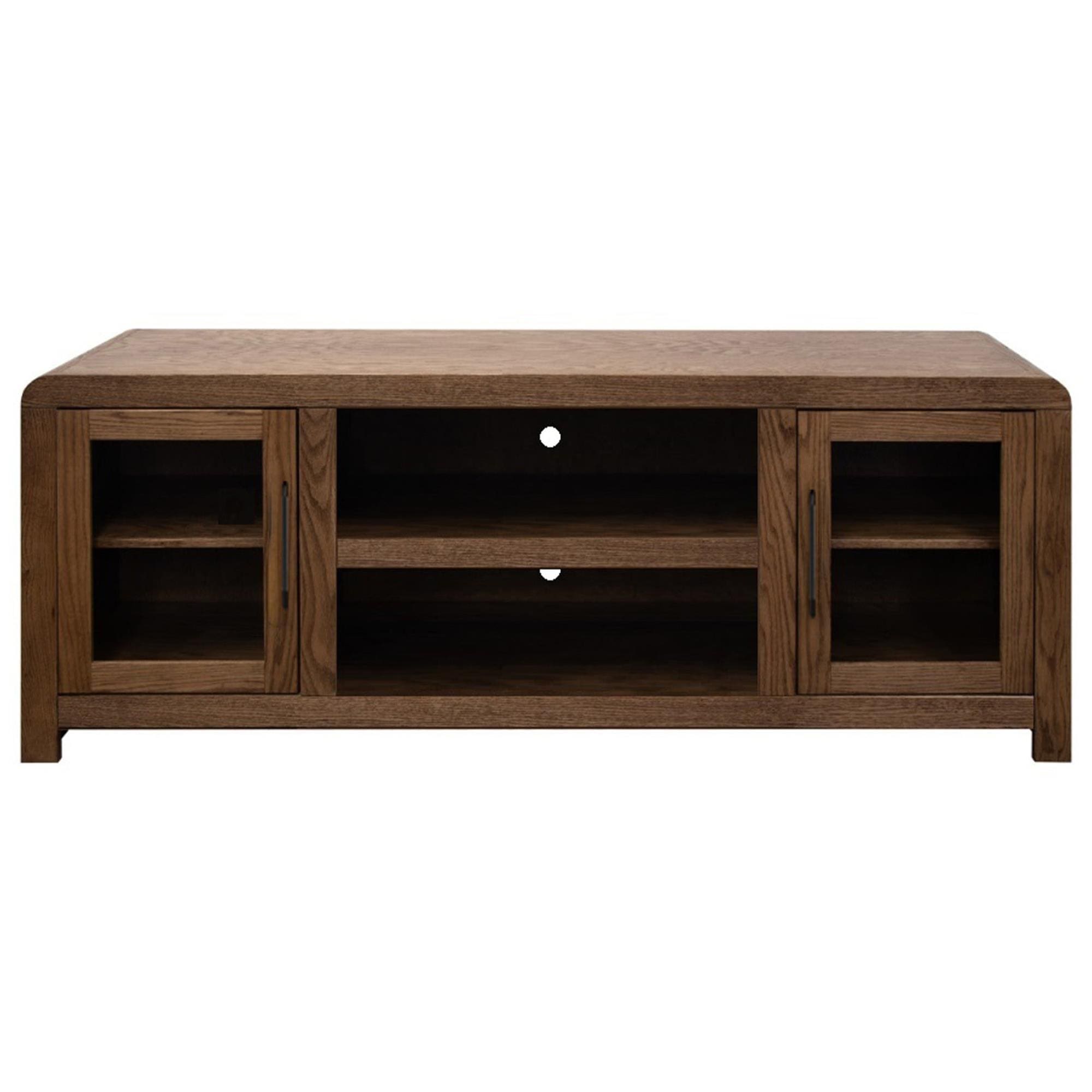 Legends Home Haven 65" TV Stand with Glass Doors in Bourbon