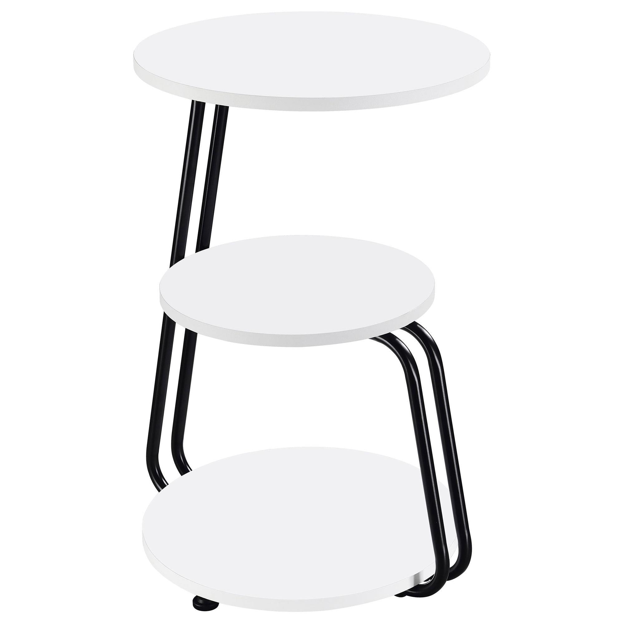 Pacific Landing Hilly 3-Tier Side Table in White and Black | Shop NFM
