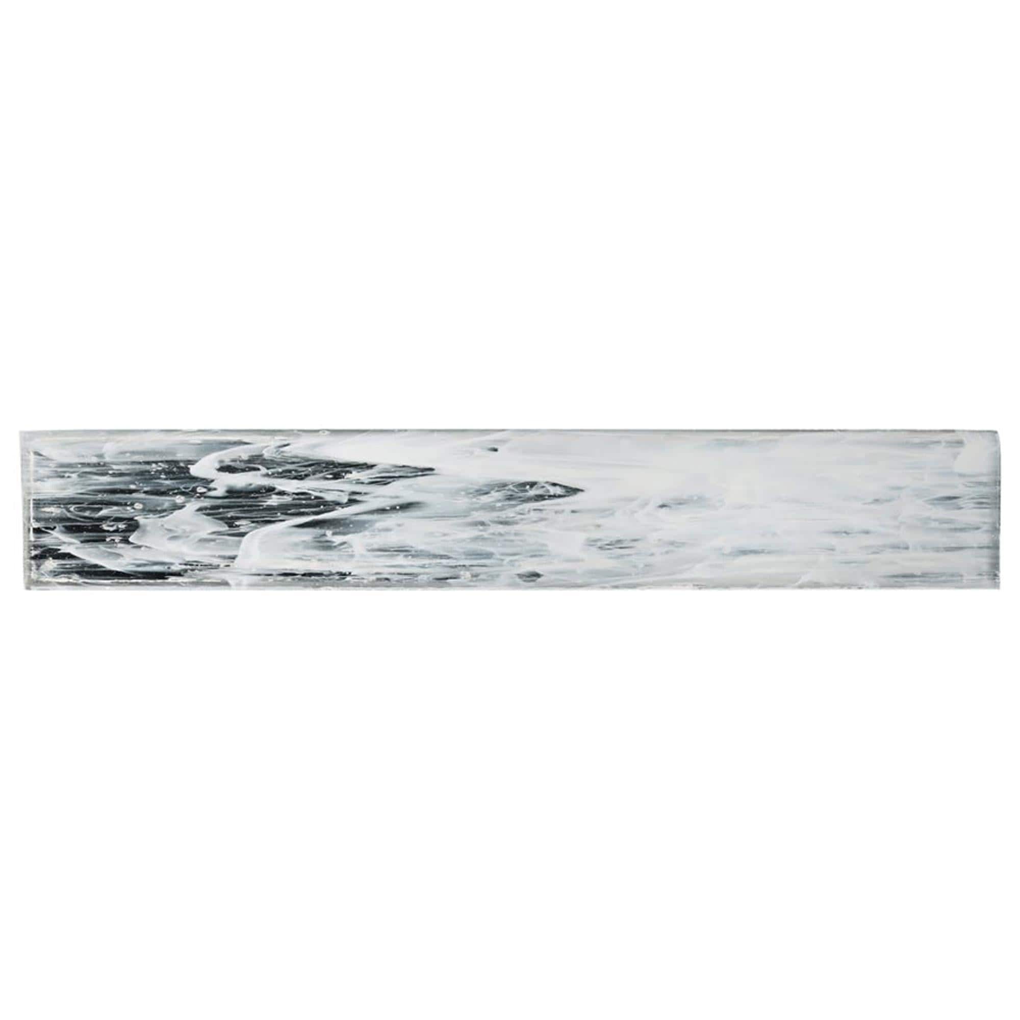 Soho Studio Artemis Brick Silver Haze 2" x 12" Glass Subway Tile