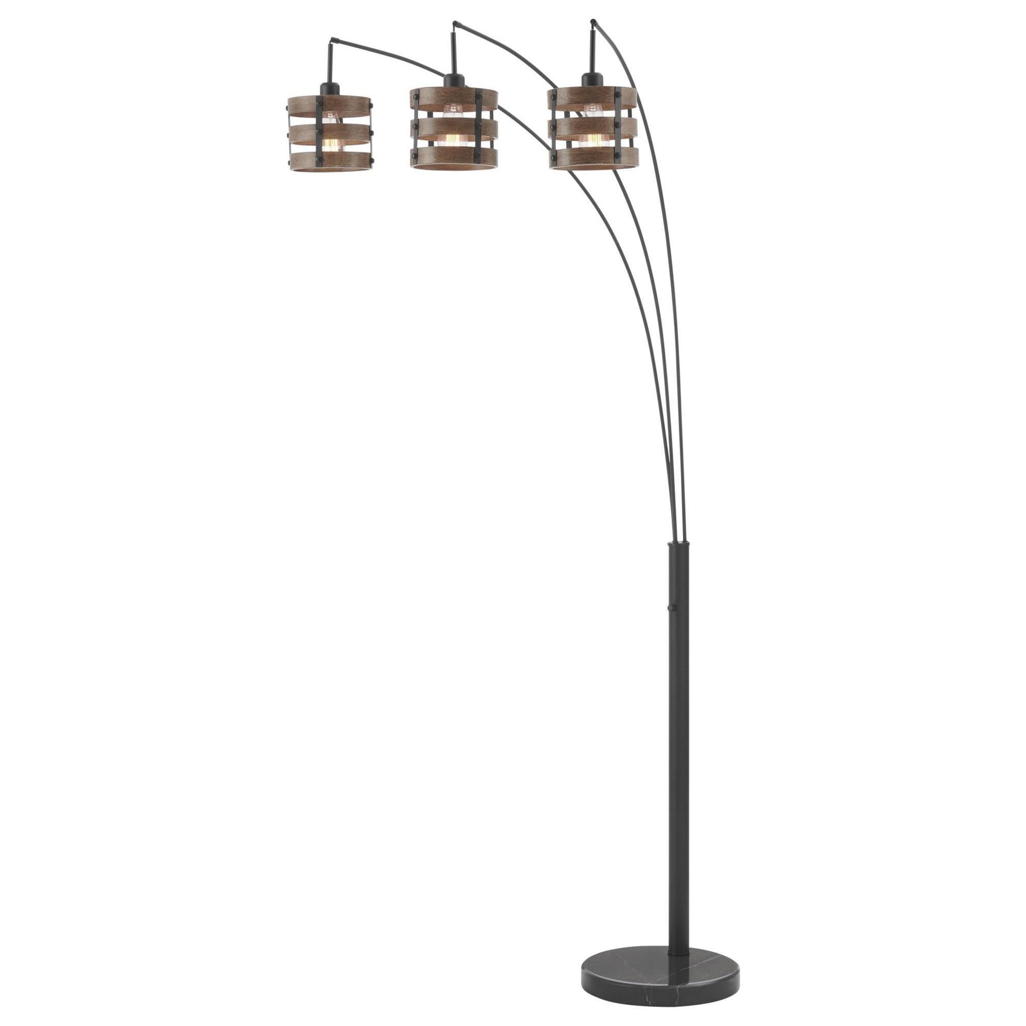 Lite Source Balta 3-Light Floor Lamp in Black