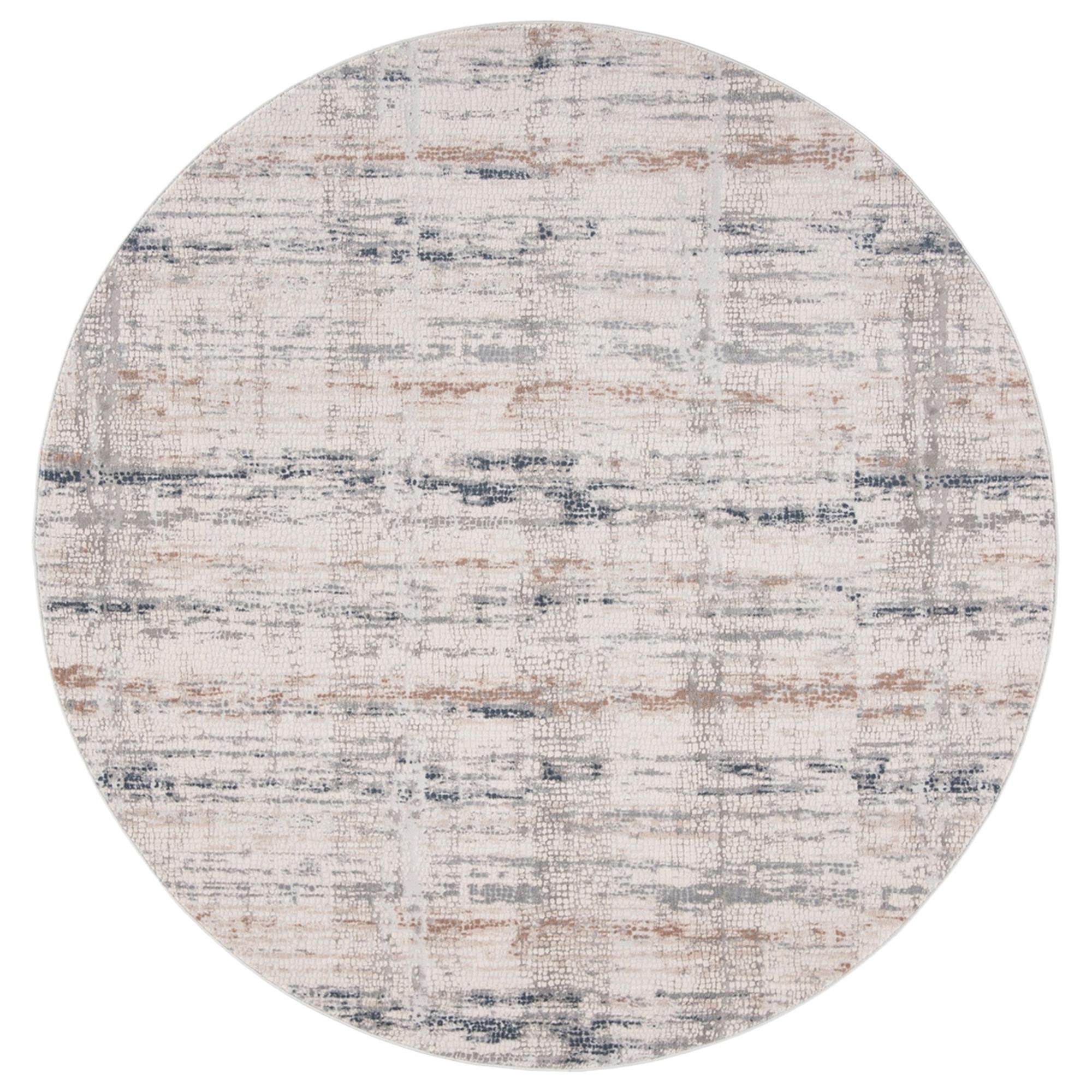 Safavieh Invista 6'7" Round Cream and Grey Area Rug