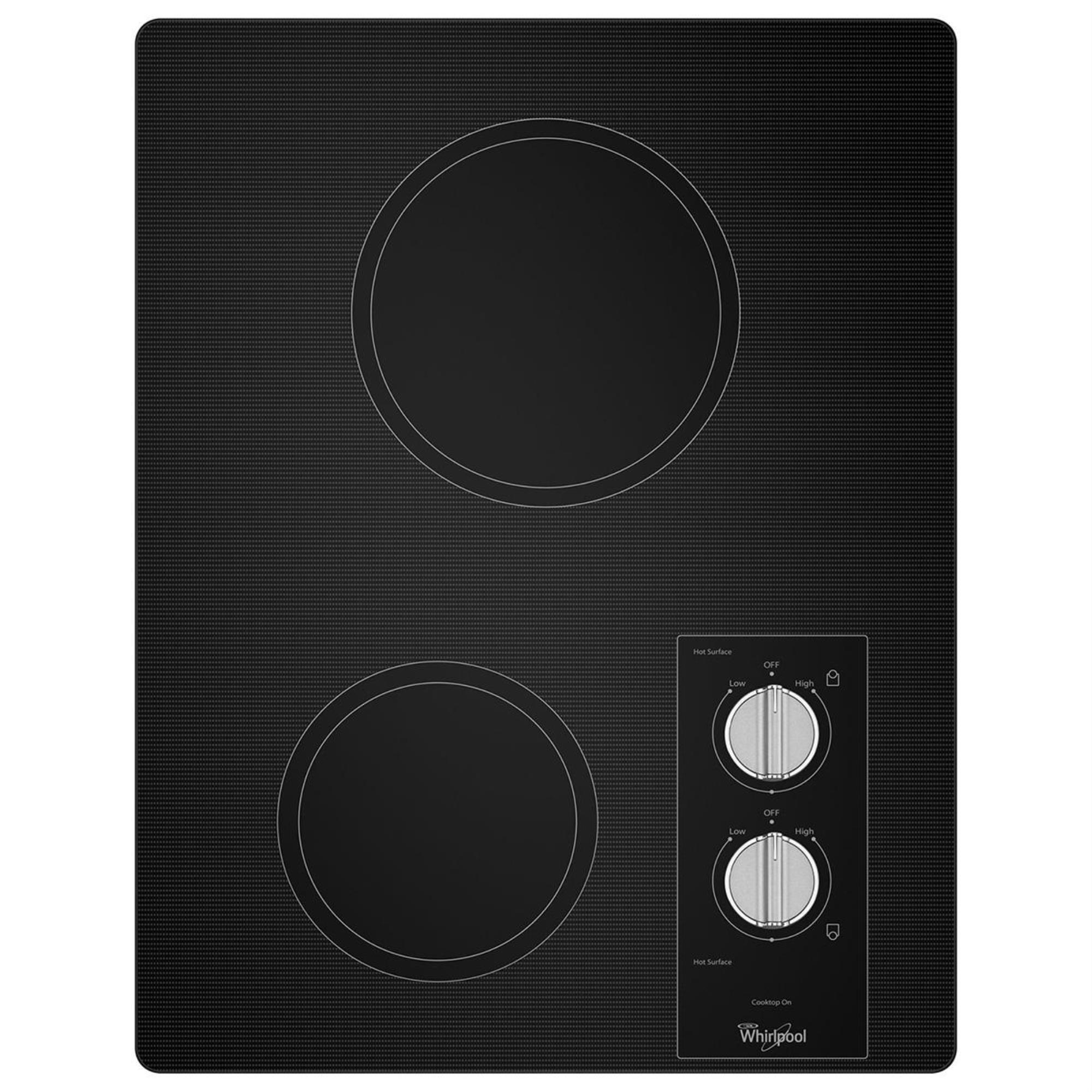 Whirlpool Electric Cooktop with 2 Burners in Black | Nebraska Furniture ...