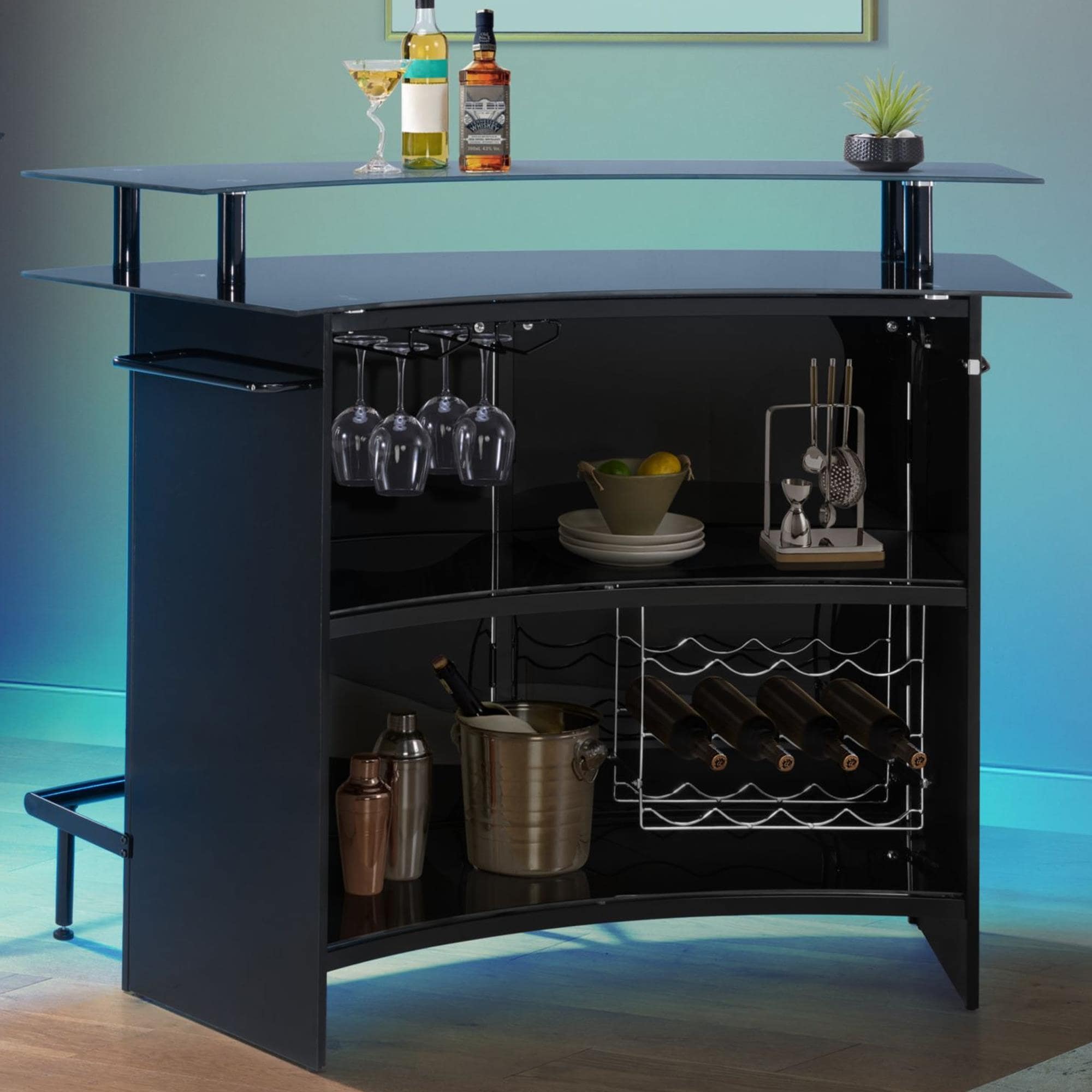 Mayberry Hill Valentina Bar Table in Black