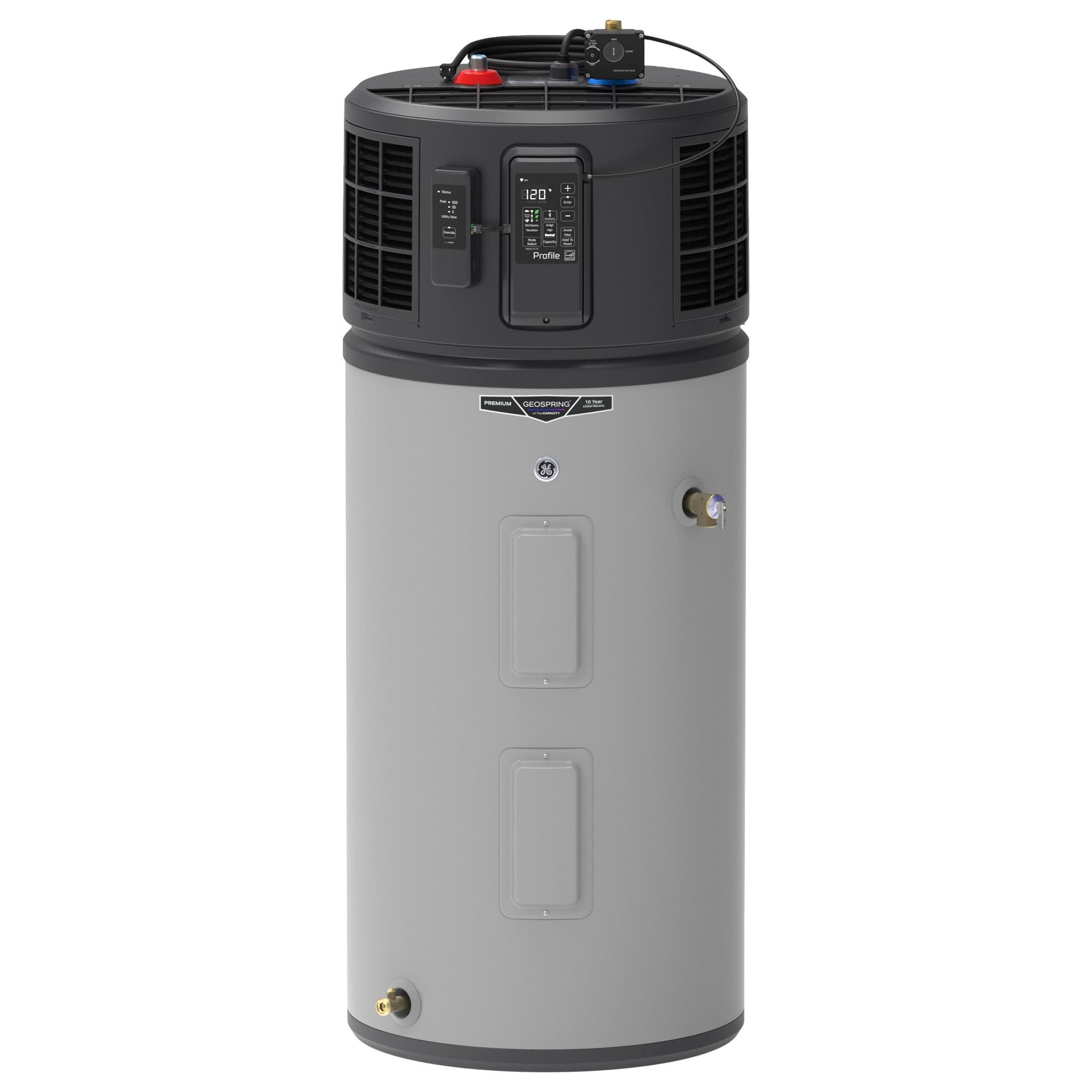 GE Appliances GeoSpring 50-Gallon 240V Smart Hybrid Heat Pump Water ...